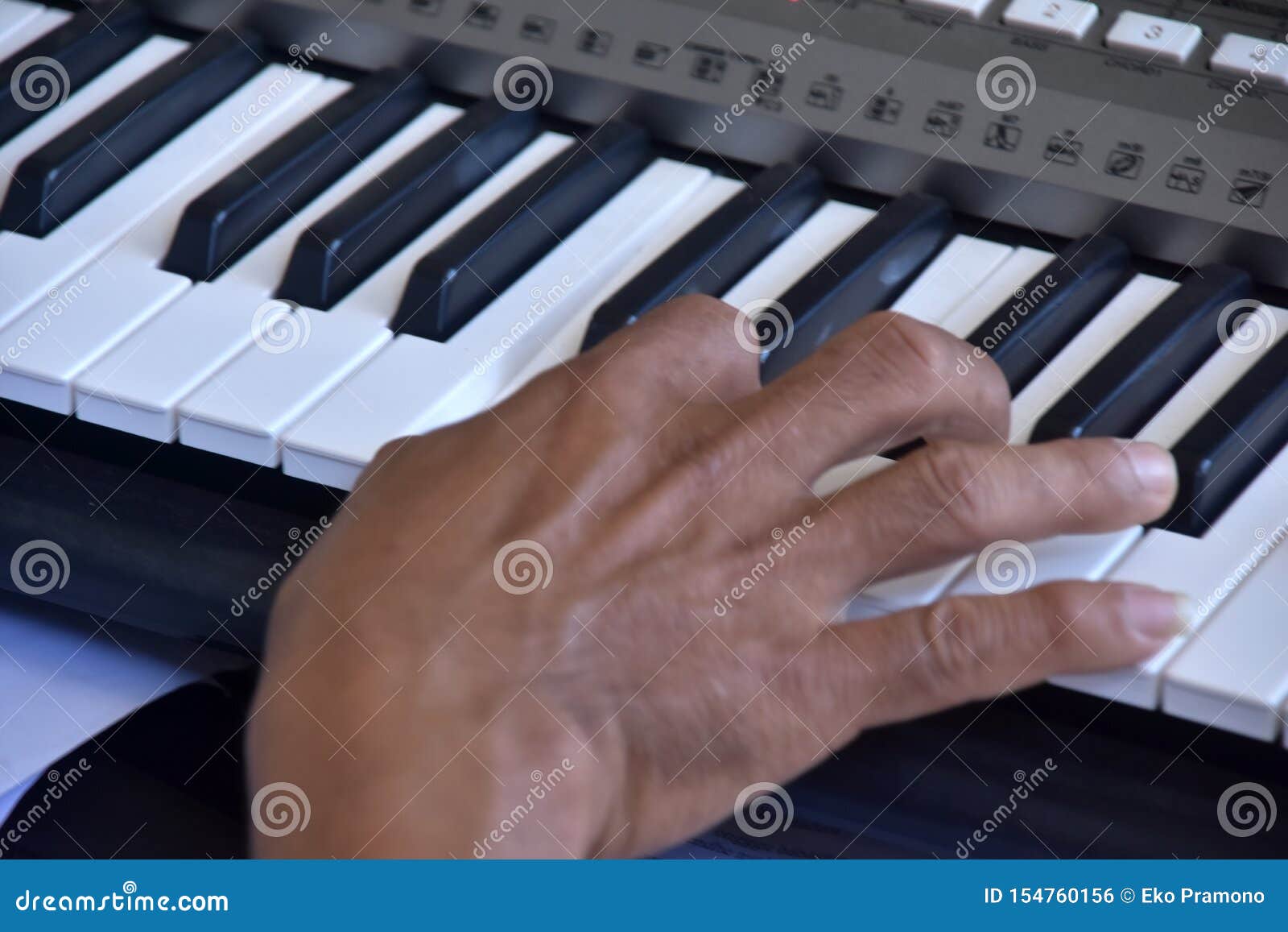 Hands of a Keybord Player during a Live Performance Stock Photo - Image ...