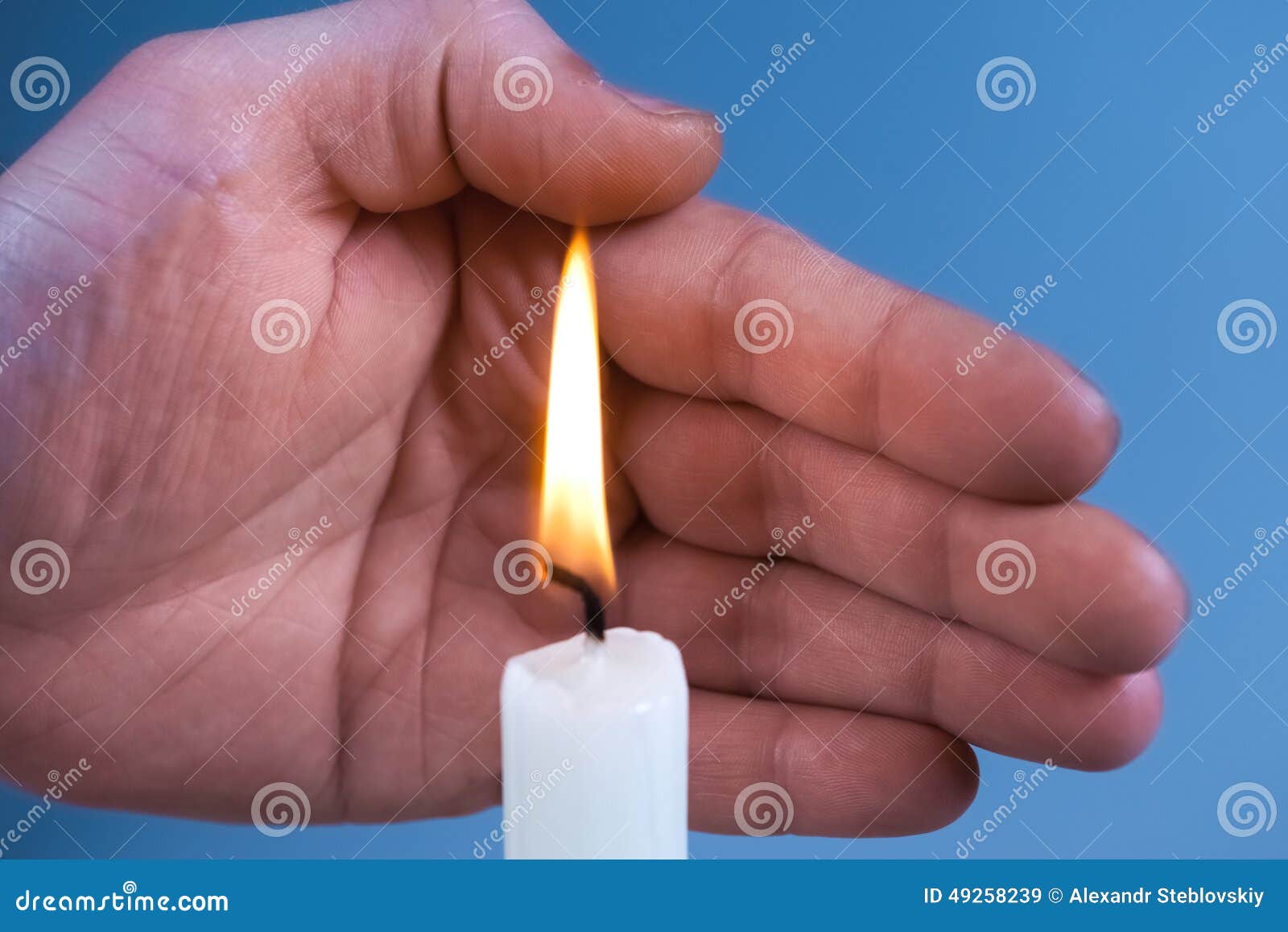 Lit Match In Hand. A Lit Match On A White Background. Lighted Match In ...