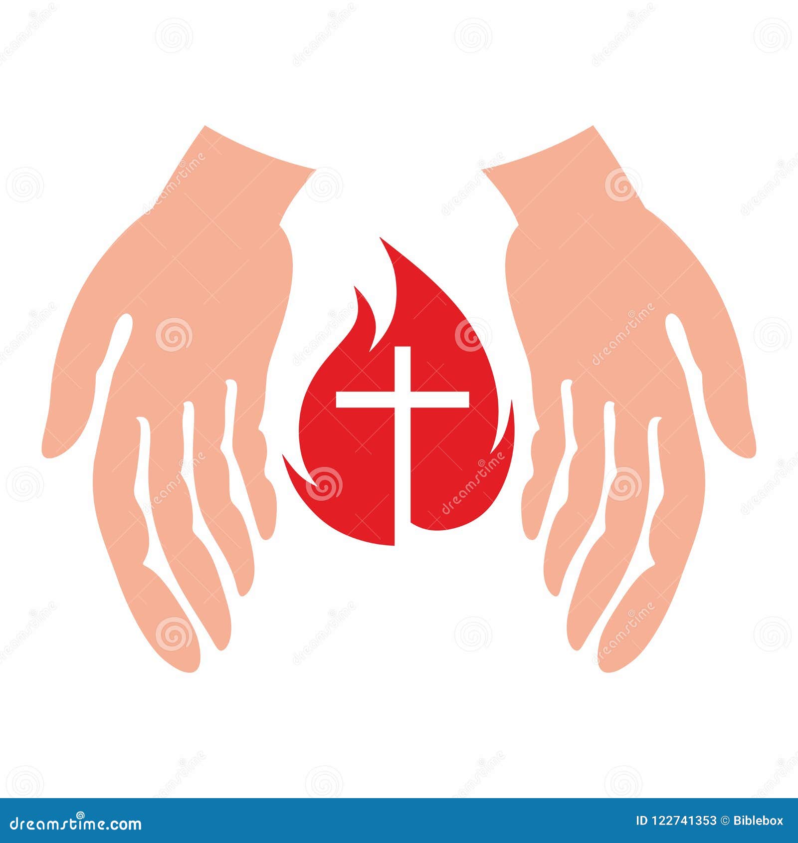 Hands kindling a flame stock vector. Illustration of children - 122741353