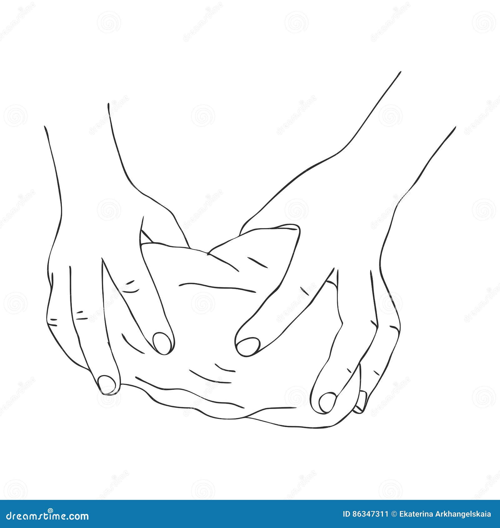 Hands knead dough stock vector. Illustration of baker - 86347311