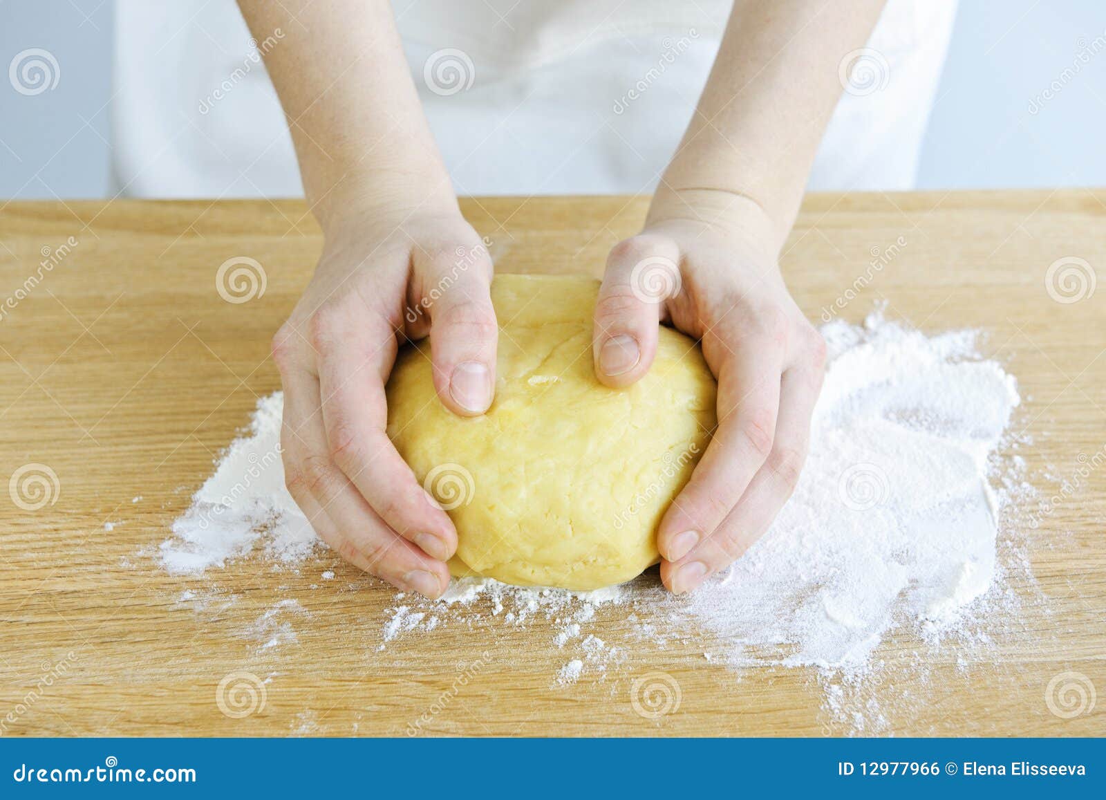 Hands kneading dough stock photo. Image of hold, board - 12977966