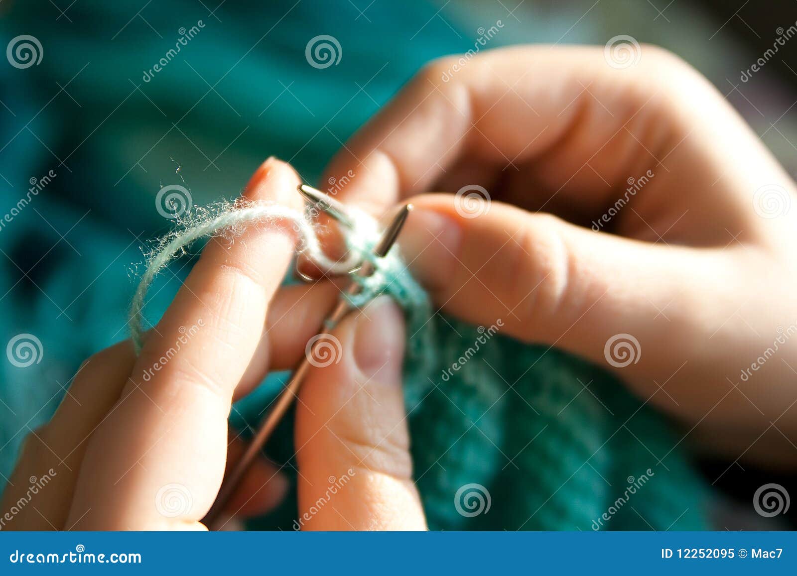 Hands knitting stock image. Image of handmade, recreation - 12252095