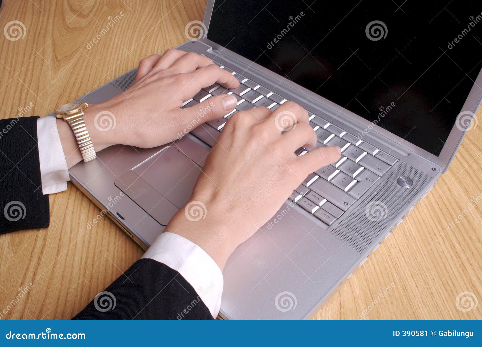 Hands & Laptop stock image. Image of business, mobile - 390581
