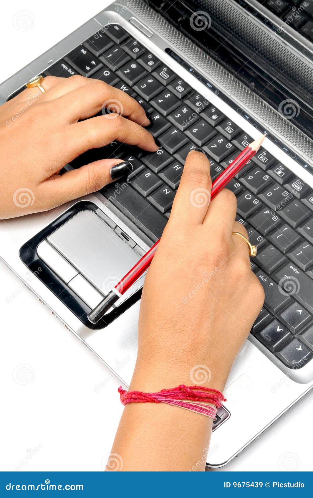 Hands on laptop stock image. Image of computers, people - 9675439