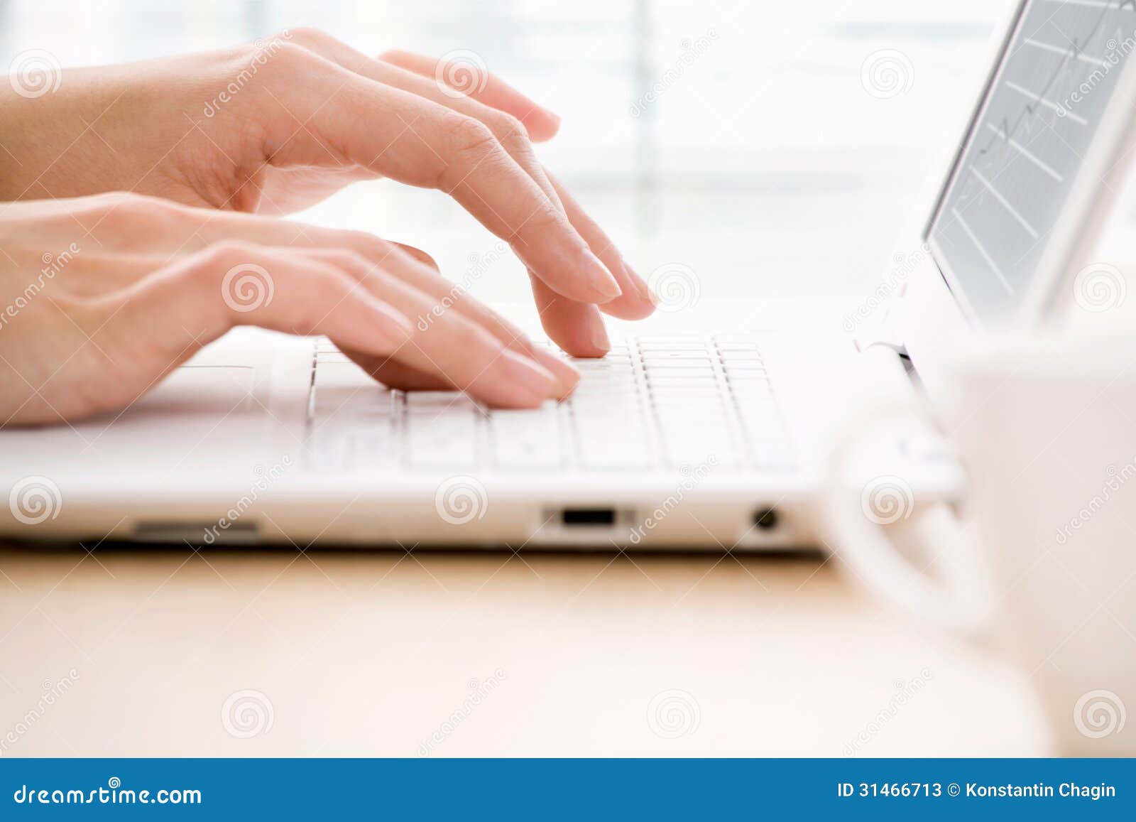 Hands and laptop stock image. Image of keyboard, desktop - 31466713