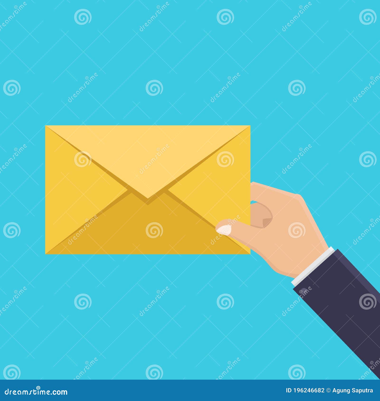 Hands and Letters, Receive Letters, Illustration Vector Stock Vector ...