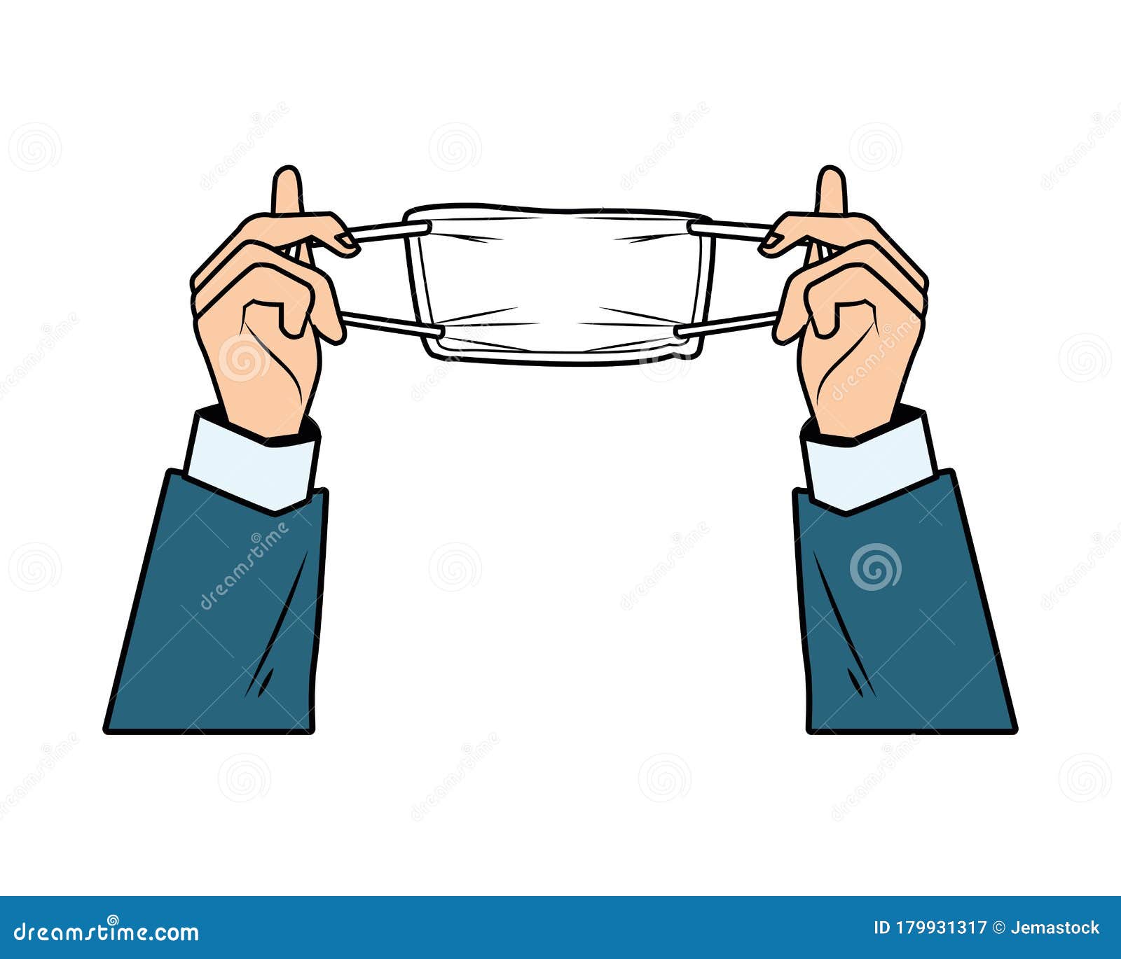 Hands Lifting Face Mask Icon Stock Vector - Illustration of face, care ...