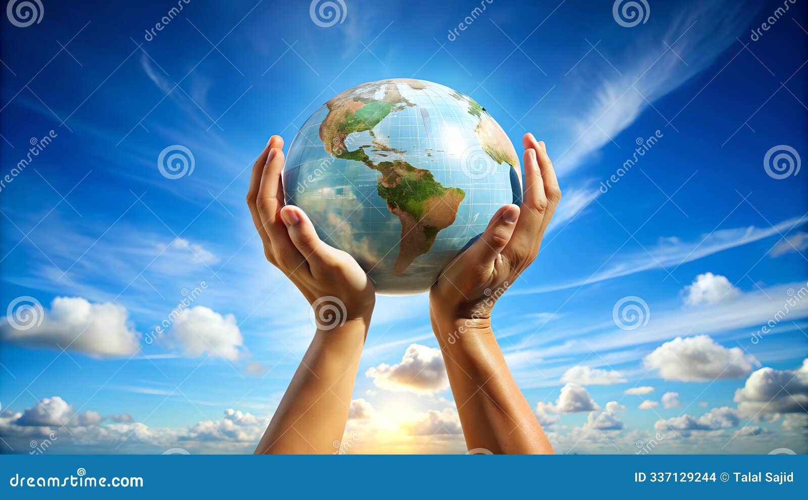 Hands Lifting a Globe - Representing Global Investment Stock Photo ...