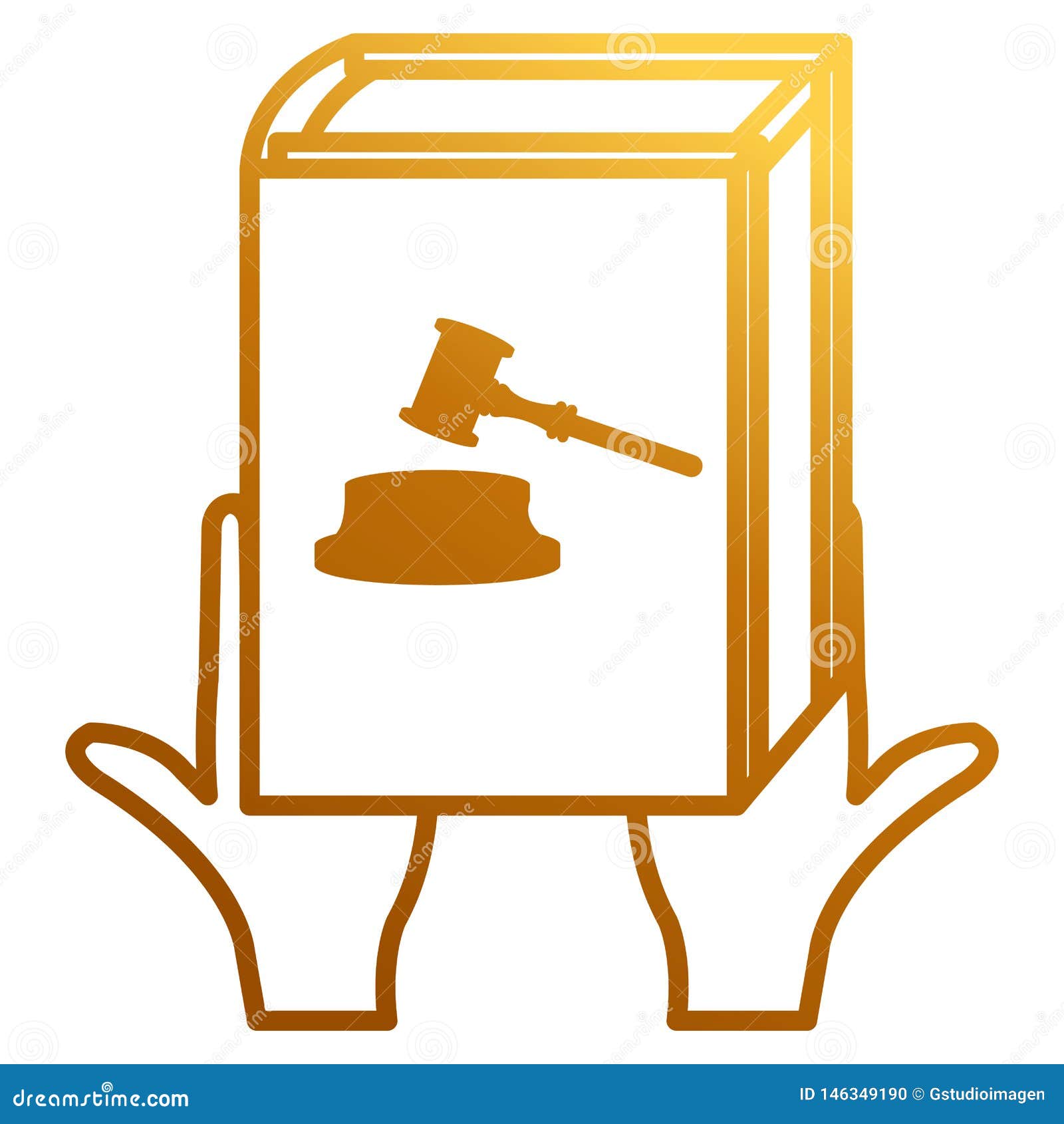 Hands lifting justice book stock illustration. Illustration of hands ...