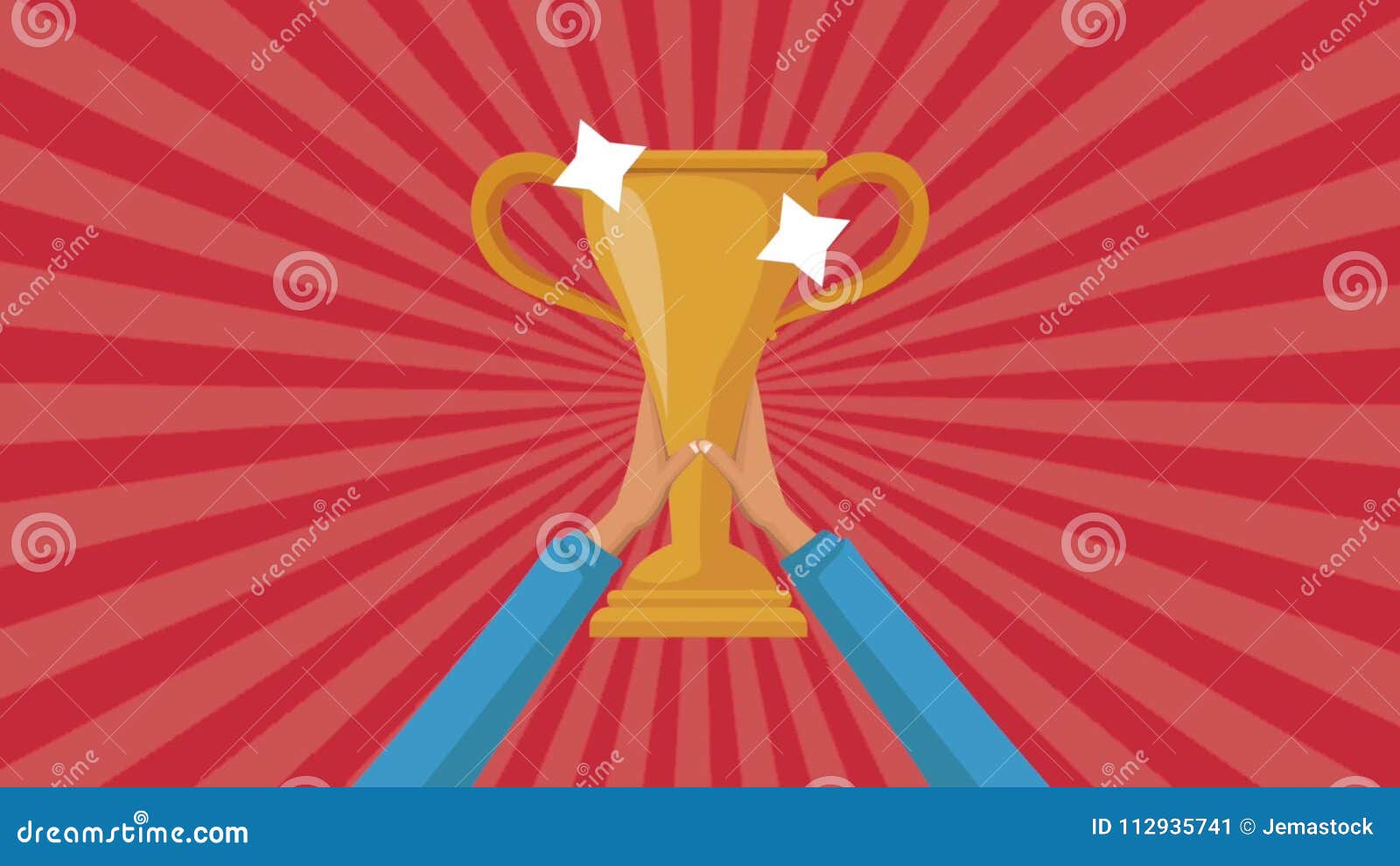 Hands Lifting Trophy Animation Stock Video - Video of fitness, element ...