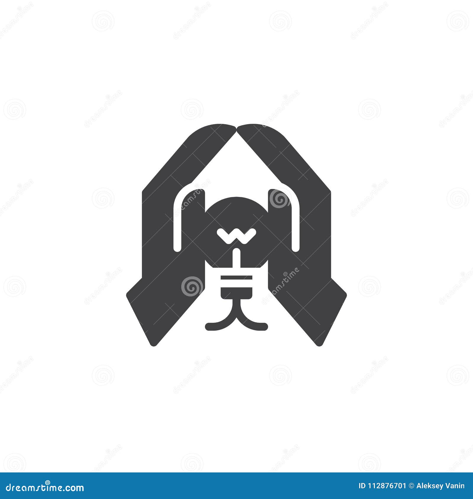 Hands and Light Bulb Vector Icon Stock Vector - Illustration of ...
