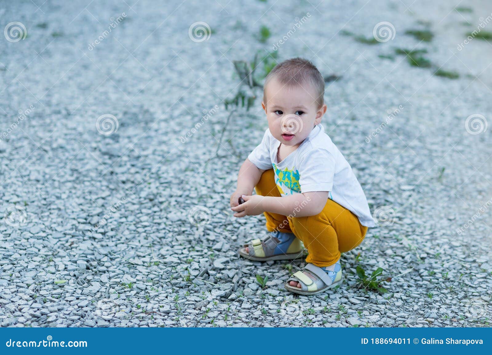 Hands of a Little Boy Full of Small Stones Stock Image - Image of ...
