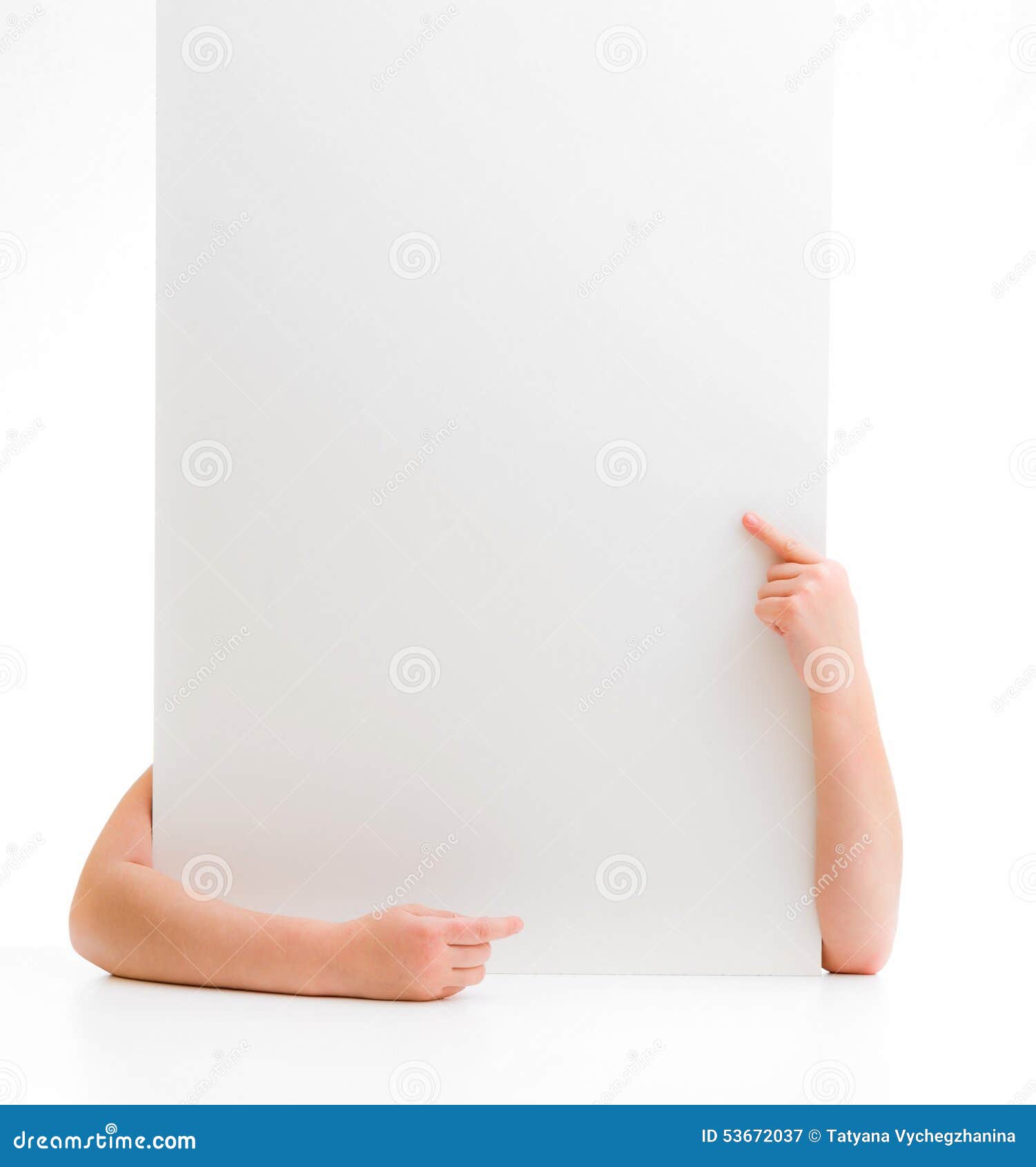 Hands of a Little Girl Holding Poster Stock Image - Image of education ...