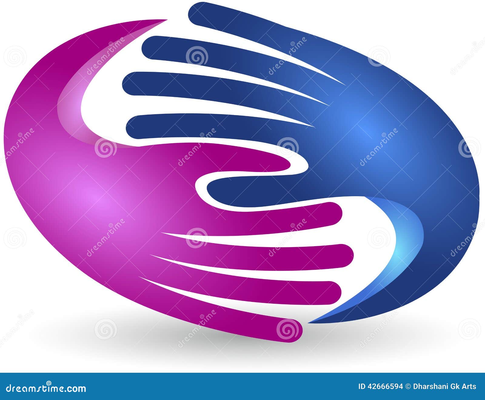 Hands logo stock illustration. Illustration of clip, friendship - 42666594