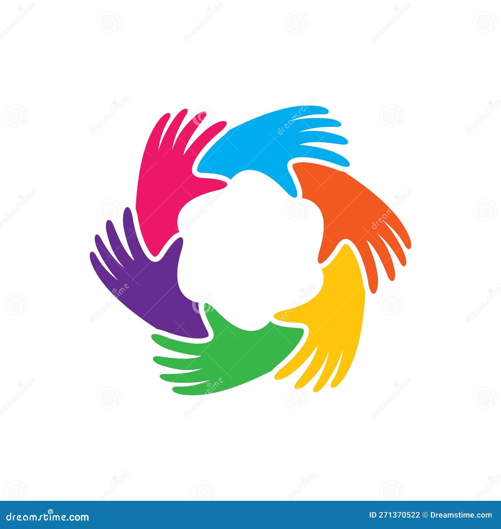 Hands Logo Team Illustration Stock Vector - Illustration of group ...