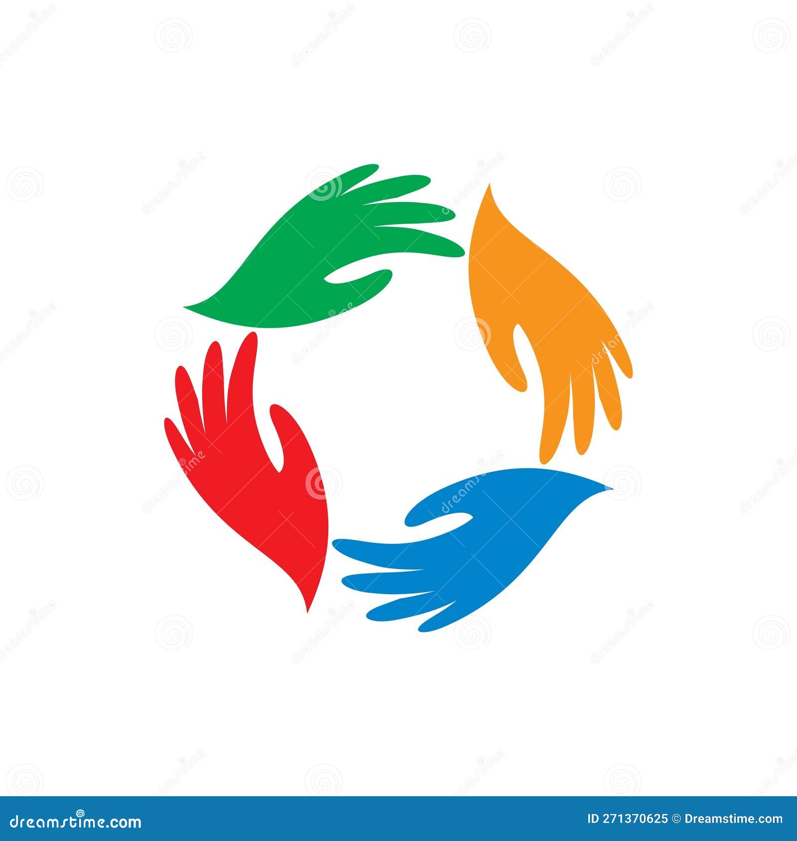 Hands Logo Team Illustration Stock Vector - Illustration of group ...