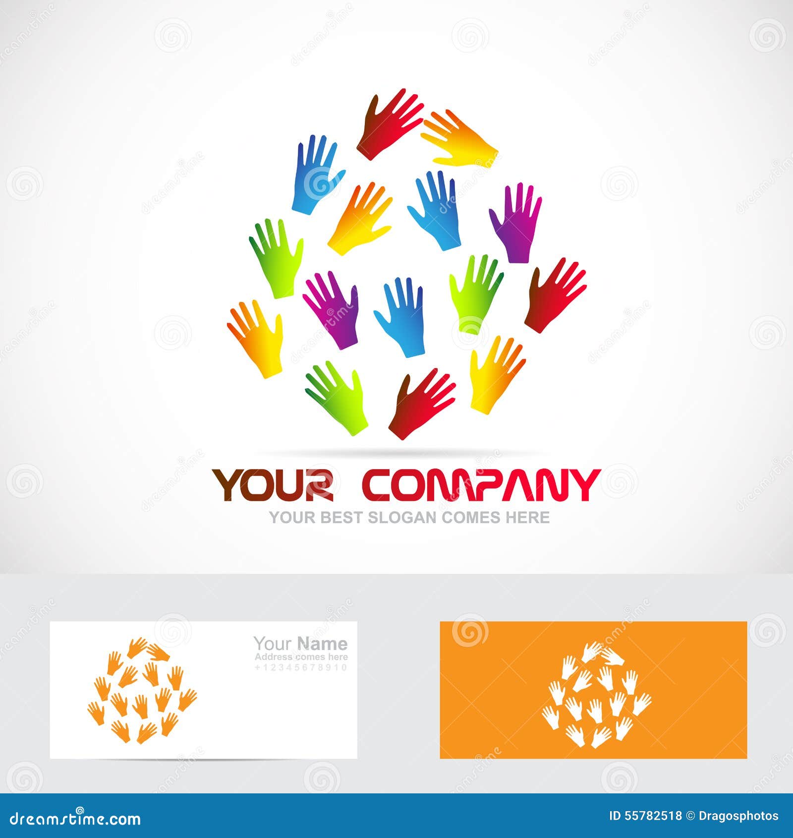 Hands logo stock vector. Illustration of together, company - 55782518