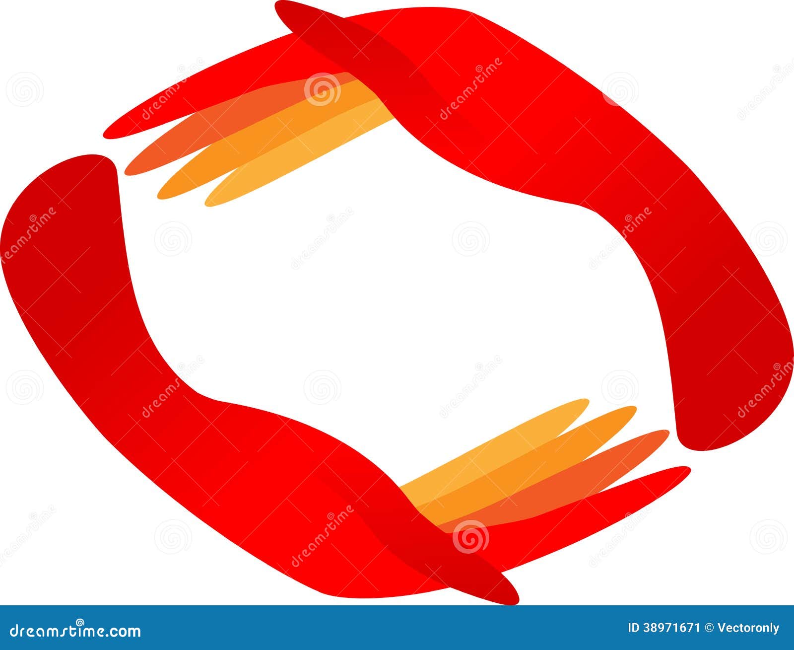 Hands logo stock vector. Illustration of hand, clip, clipart - 38971671