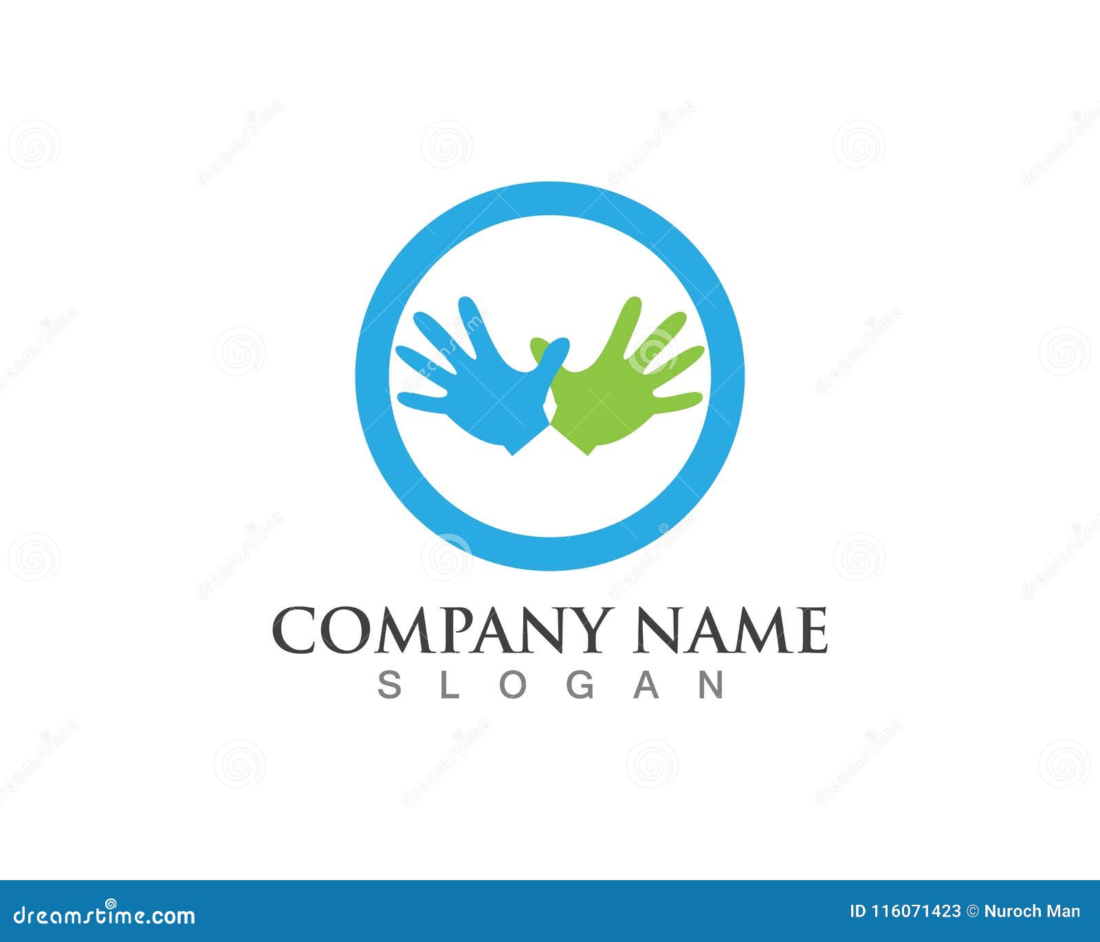 Hands logos symbols stock vector. Illustration of blue - 116071423