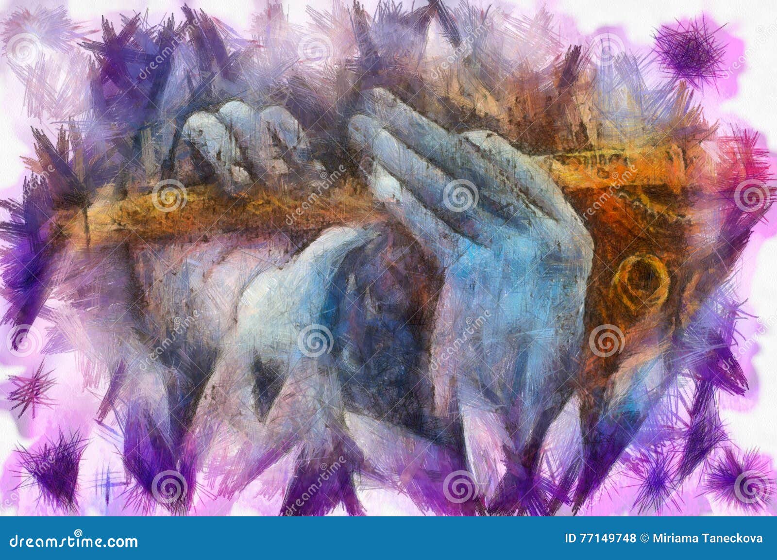 Flute Abstract Painting