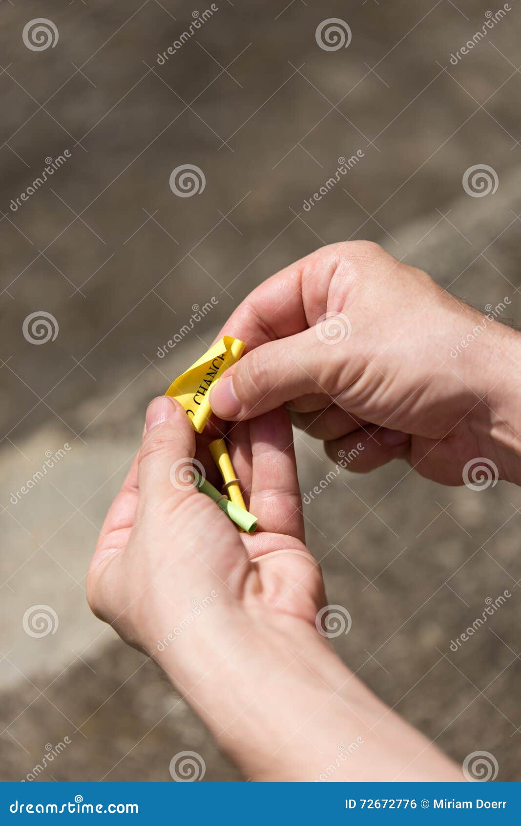 Hands with Lottery Tickets, Text 2th Chance Stock Photo - Image of ...