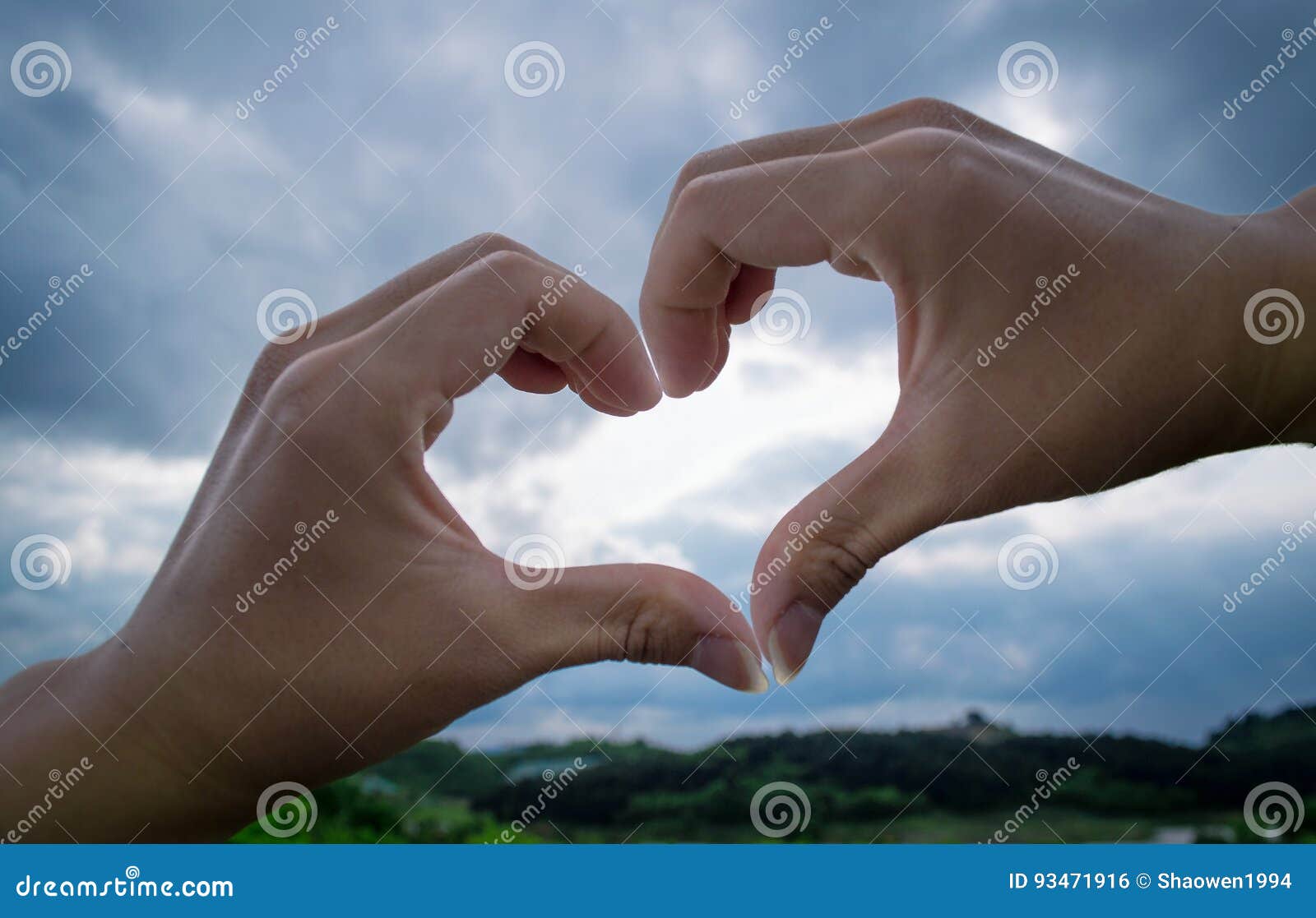 Hands love heart stock photo. Image of love, sunbeam - 93471916