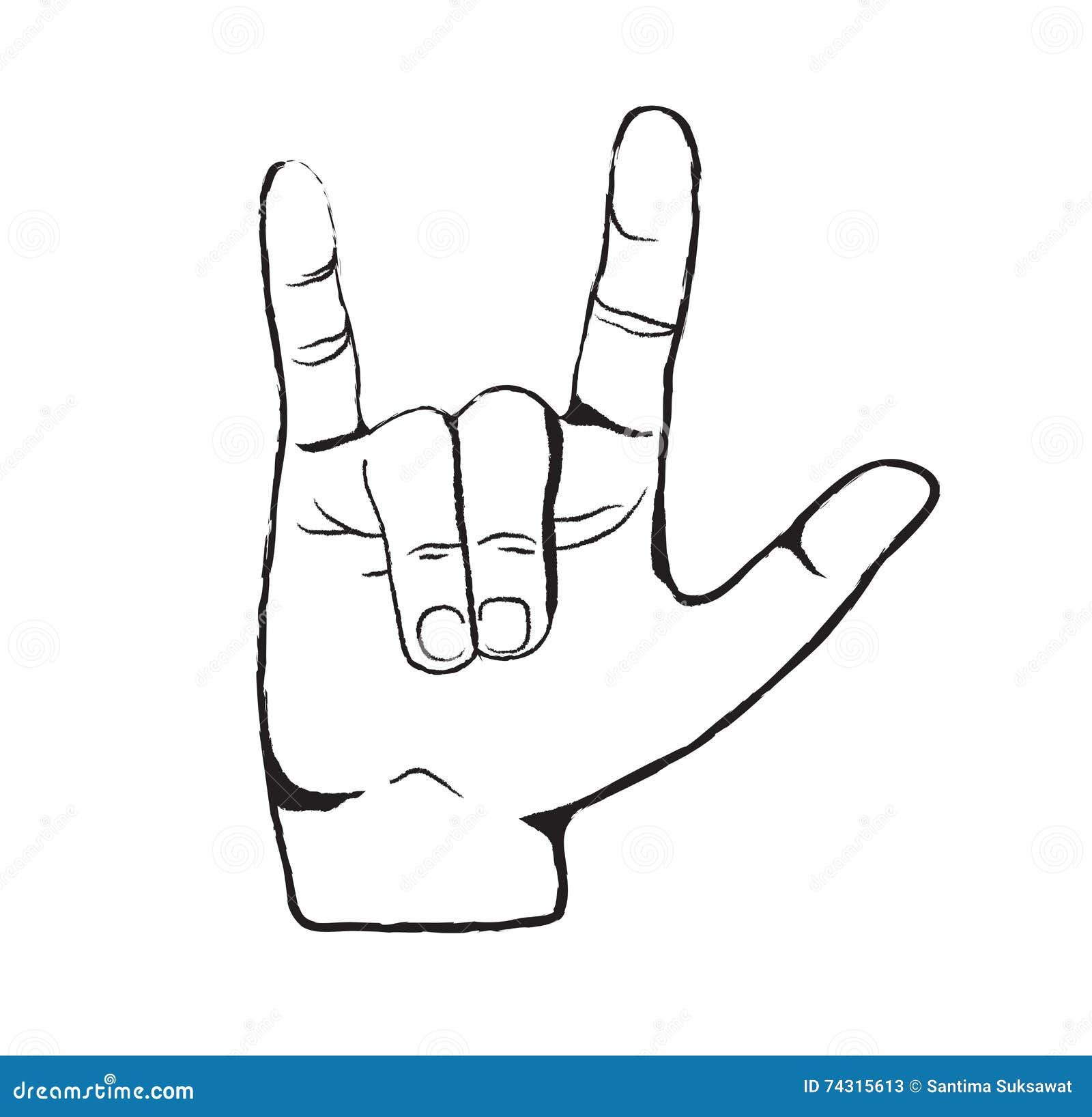 Hands love sign vector stock vector. Illustration of love - 74315613