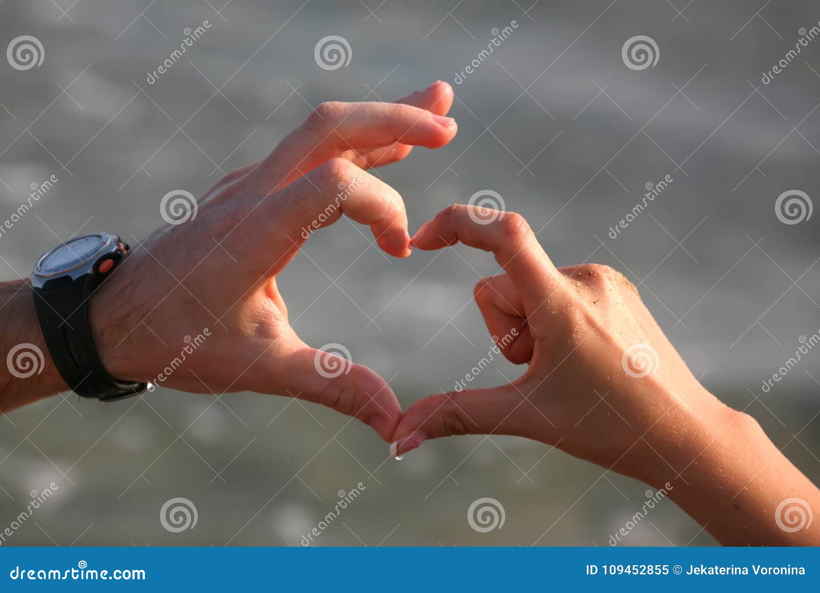 Hands of Lovers Made a Figure of the Heart Stock Image - Image of flirt ...