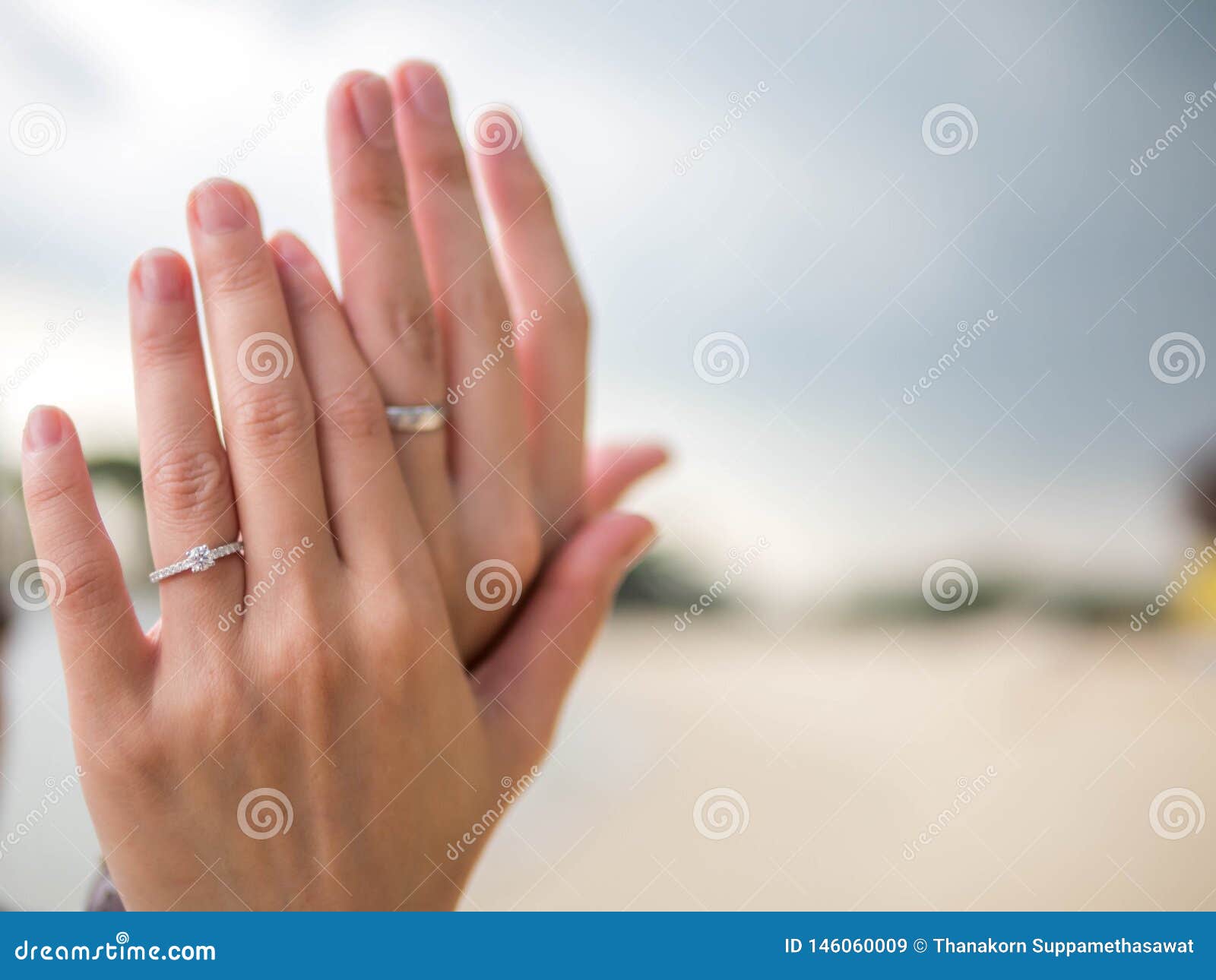 Hands of Lovers. Hands of Spouses Being in the Amorous Touch Together ...
