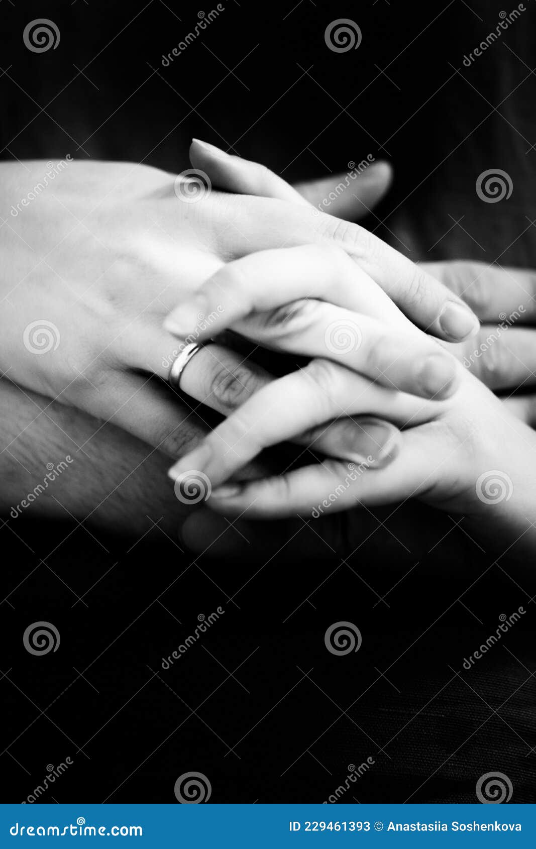 The Hands of Loving People are Intertwined Stock Image - Image of black ...