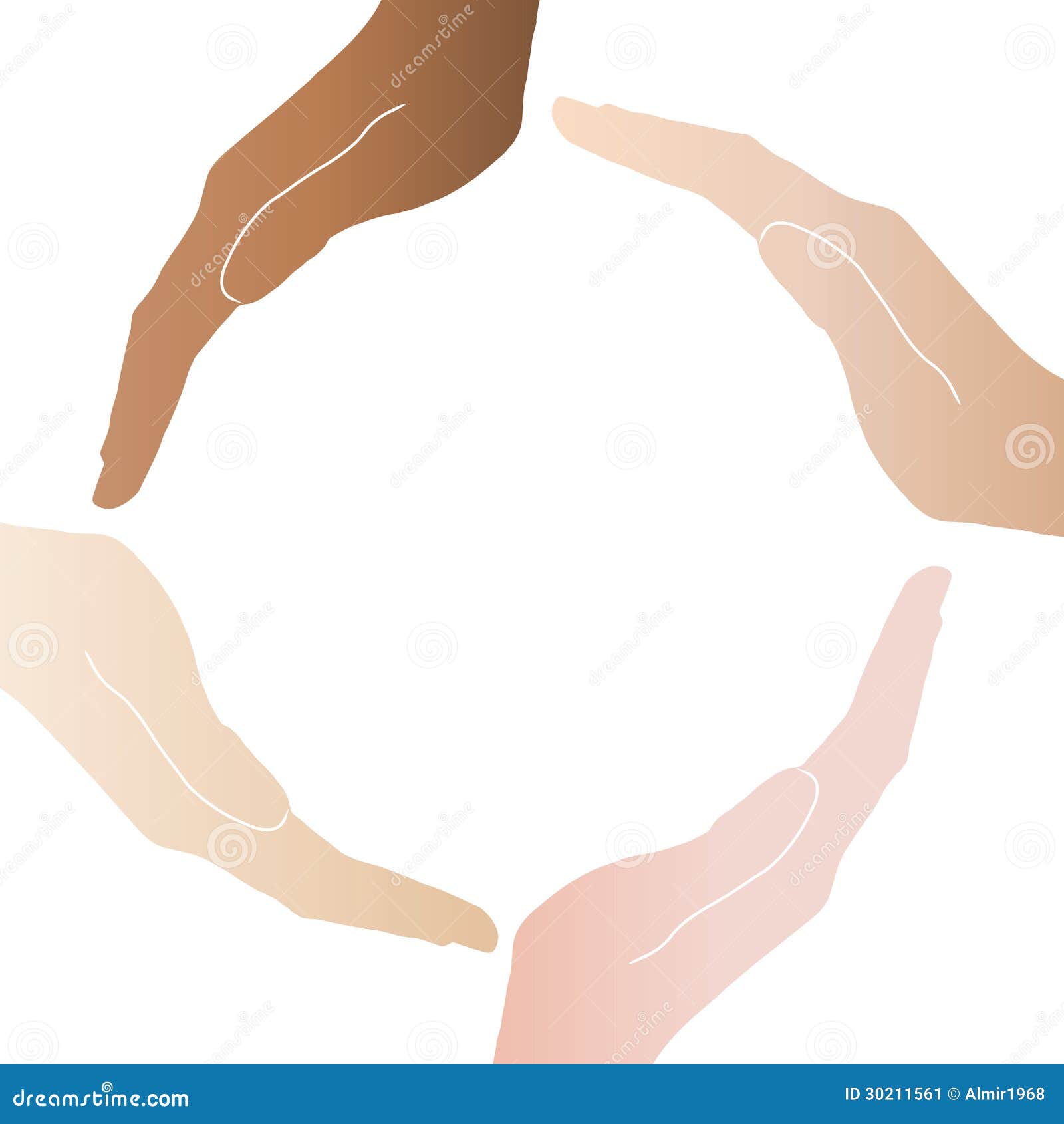 Hands making a Circle stock vector. Illustration of business - 30211561