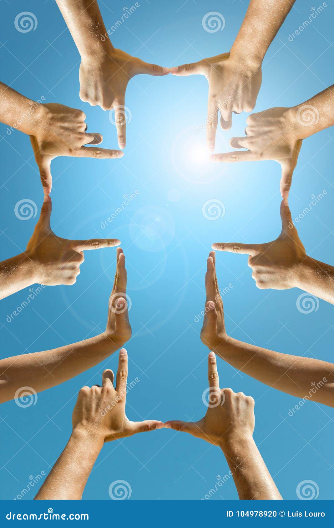 Hands making a Cross stock photo. Image of help, relationships - 104978920