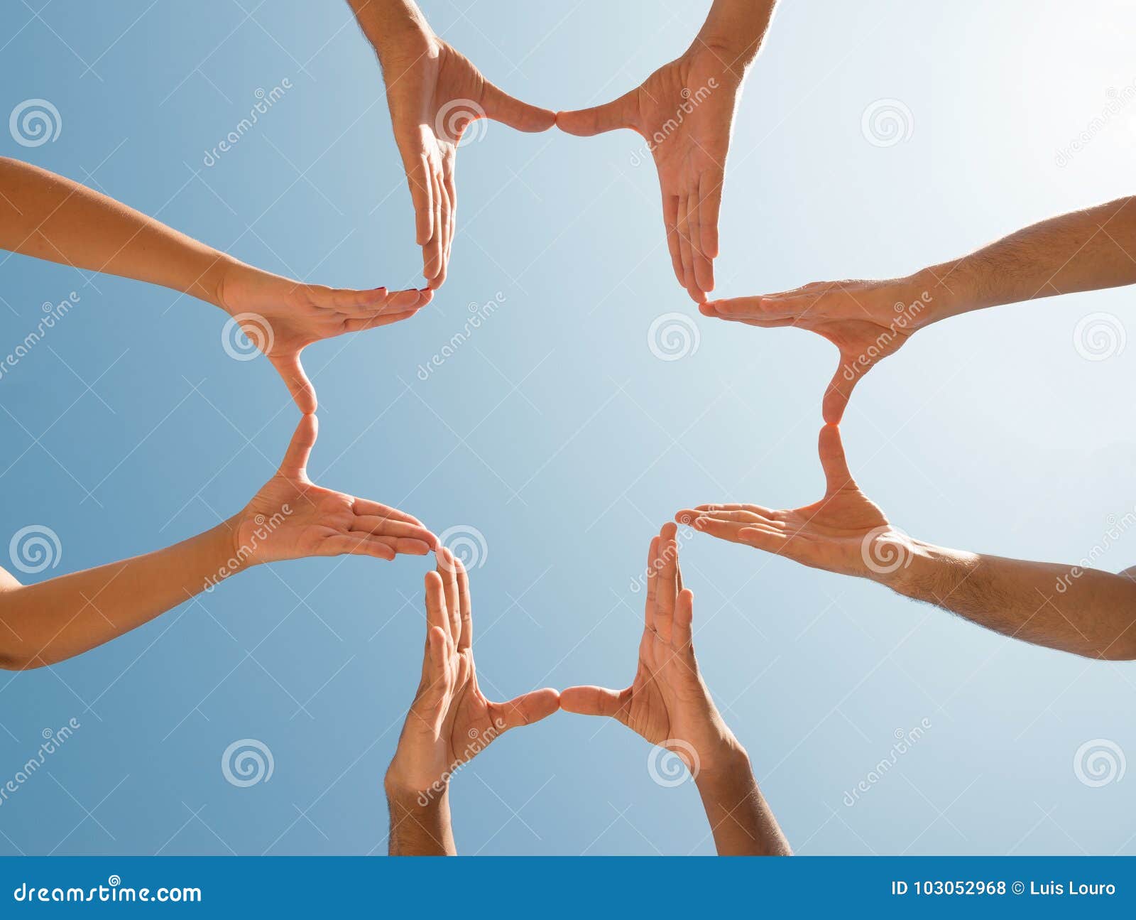 Hands making a Cross stock photo. Image of faith, cooperation - 103052968