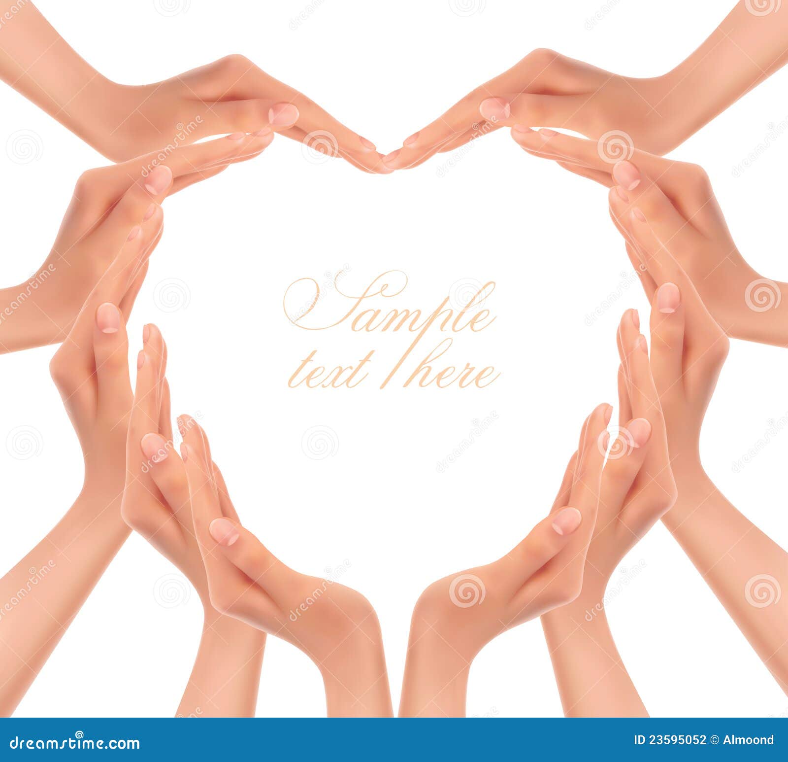 Hands making a heart. stock vector. Illustration of date - 23595052