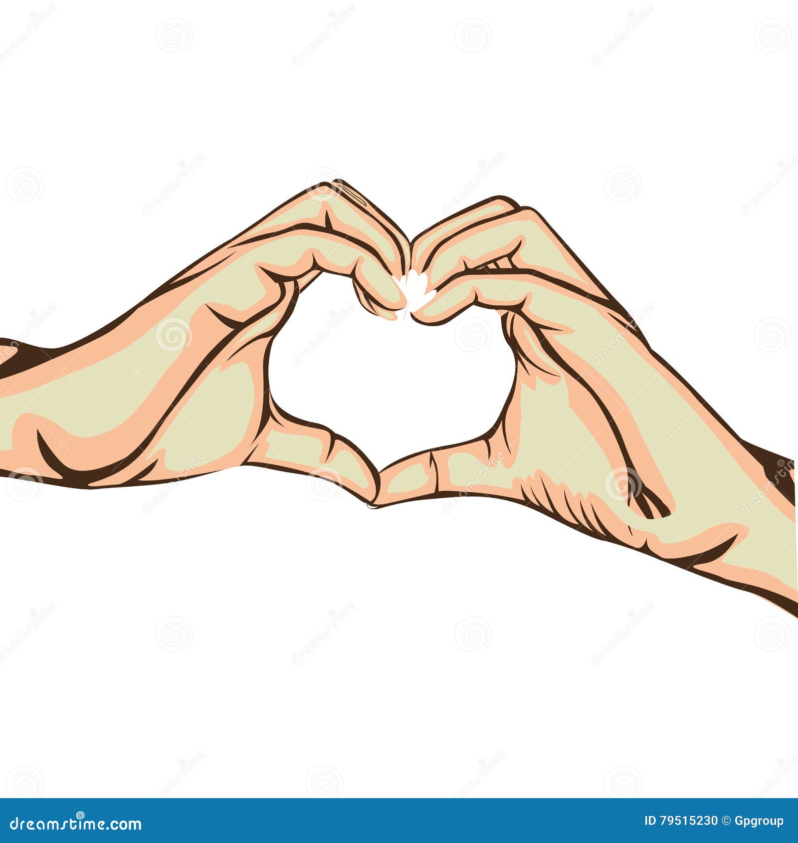 Hands Making Heart Gesture Image Stock Vector - Illustration of clipart ...