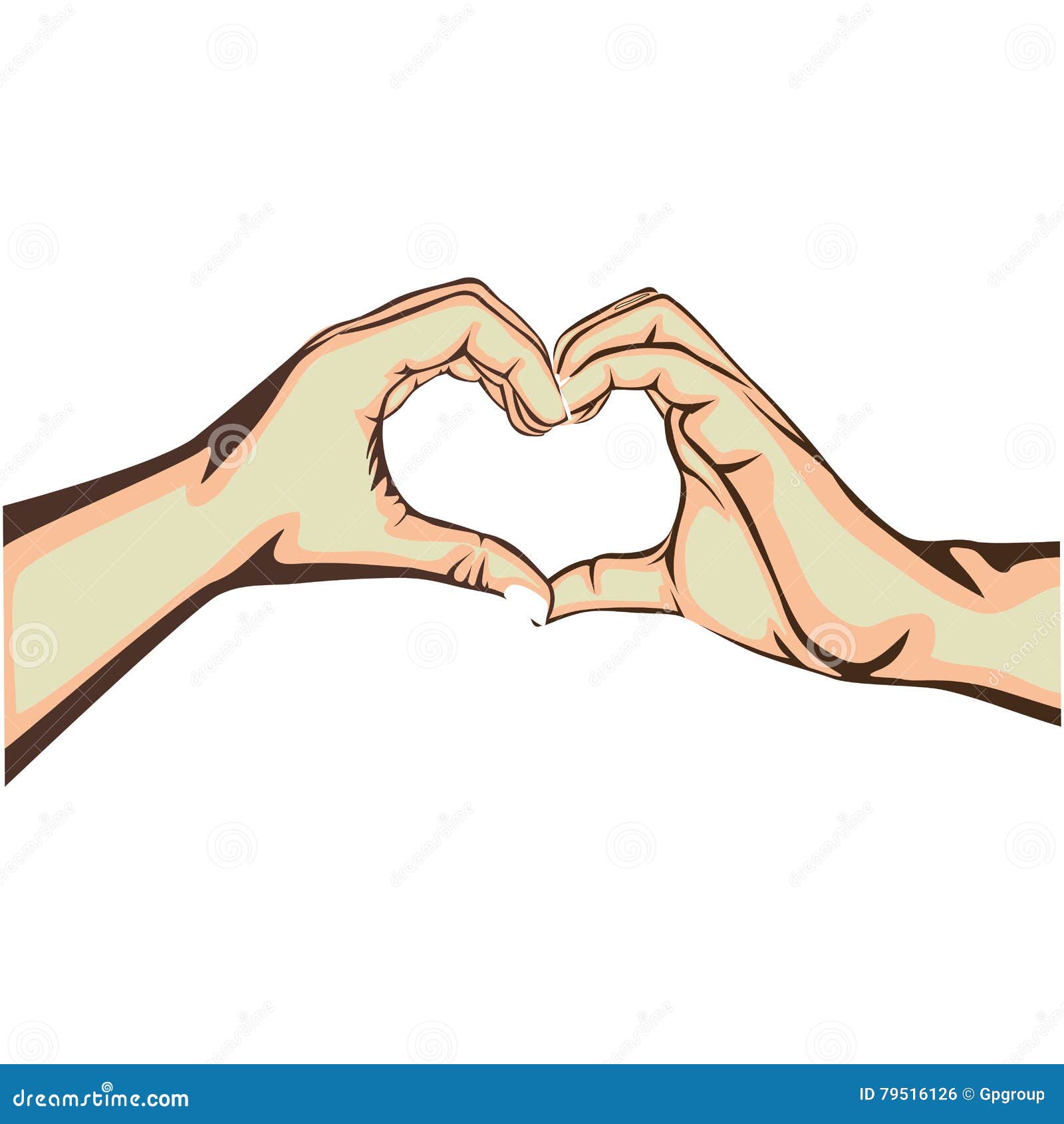 Hands Making Heart Gesture Image Stock Vector - Illustration of body ...