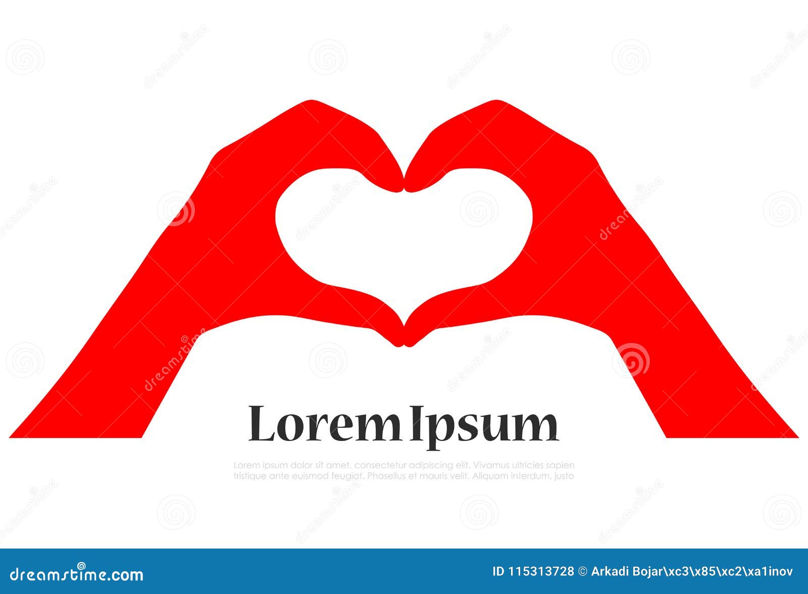 Hands Making Heart Shape Vector Icon Stock Vector - Illustration of ...