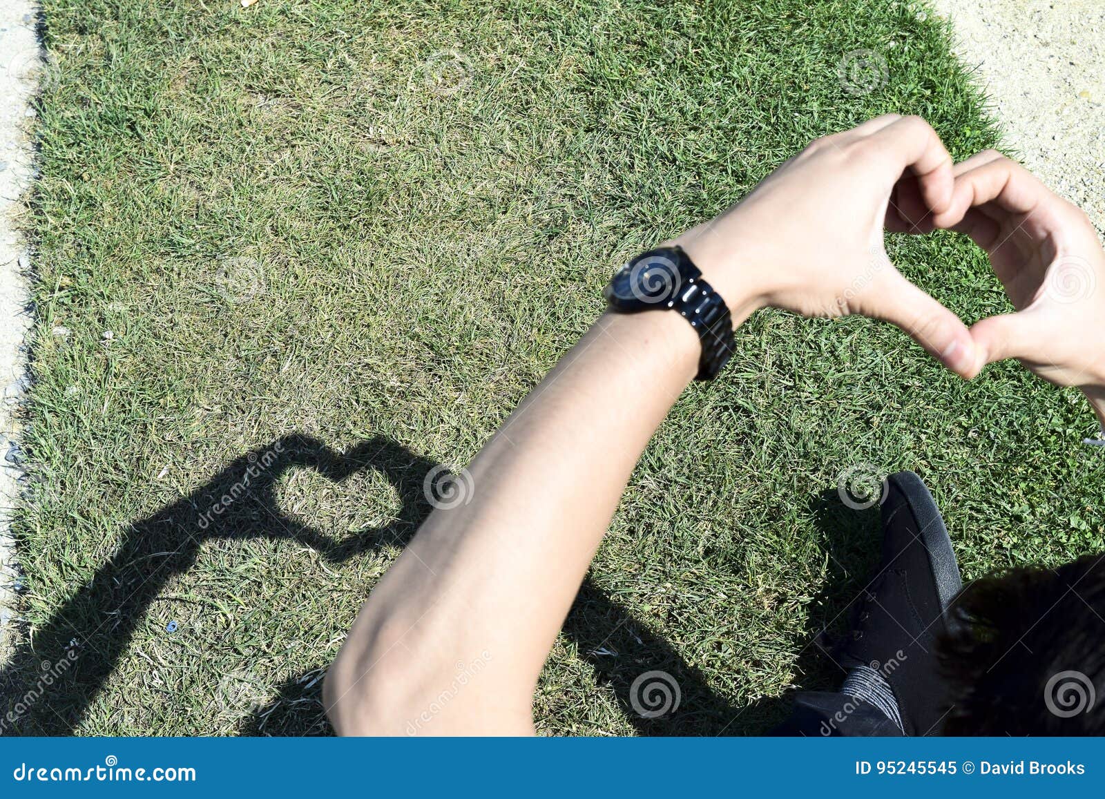 Hands Making Heart Symbol Shadow Stock Image - Image of nature, people ...