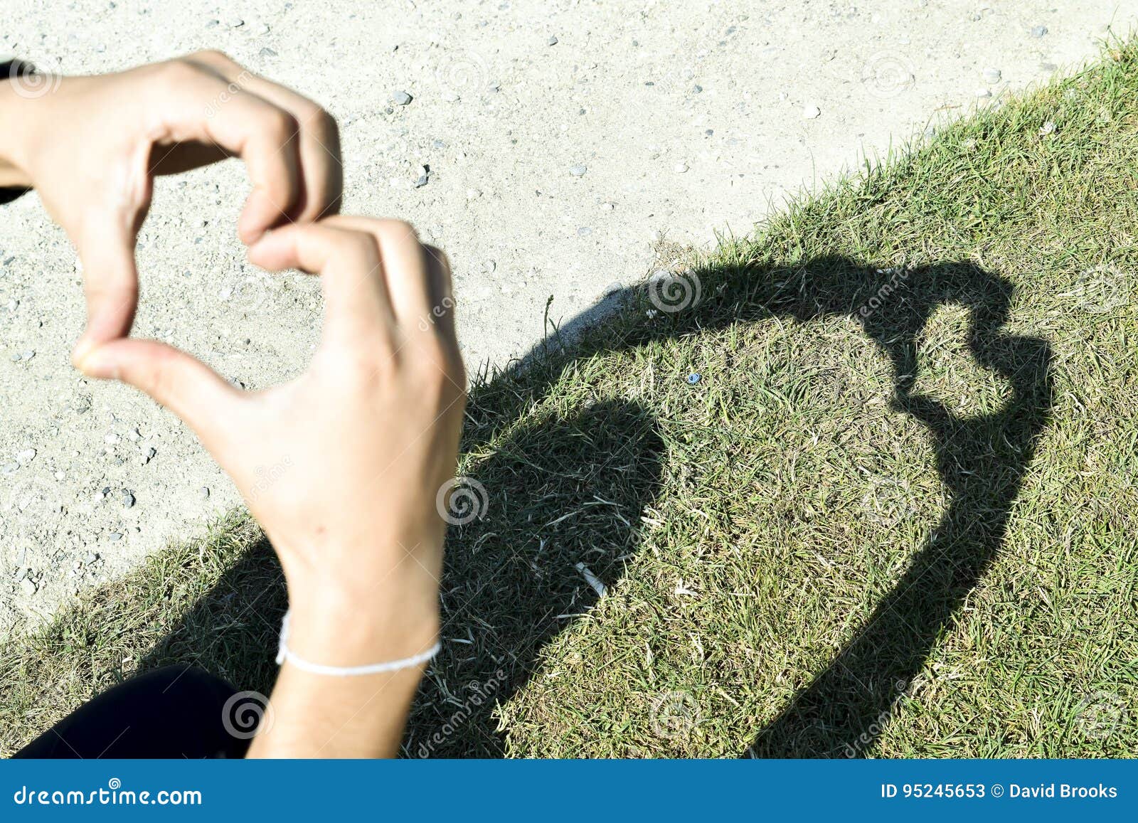 Hands Making Heart Symbol Shadow Stock Image - Image of making ...