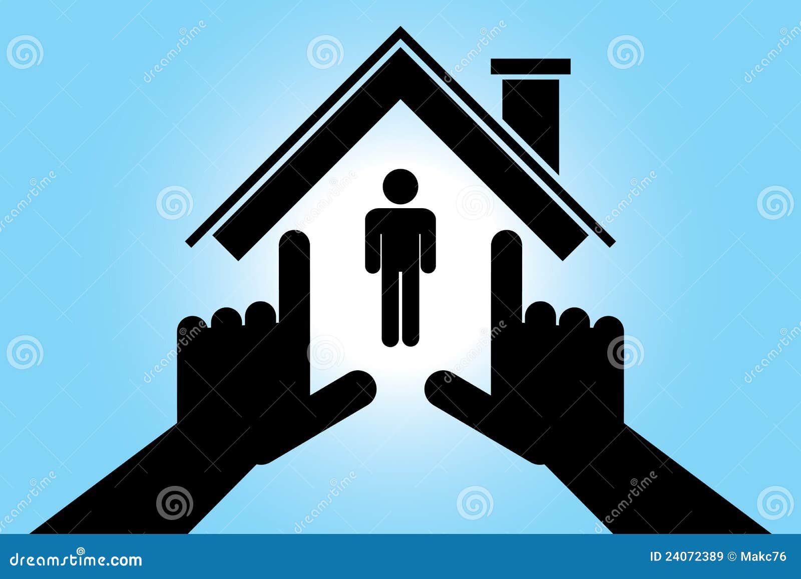 Hands making house shape stock vector. Illustration of future - 24072389