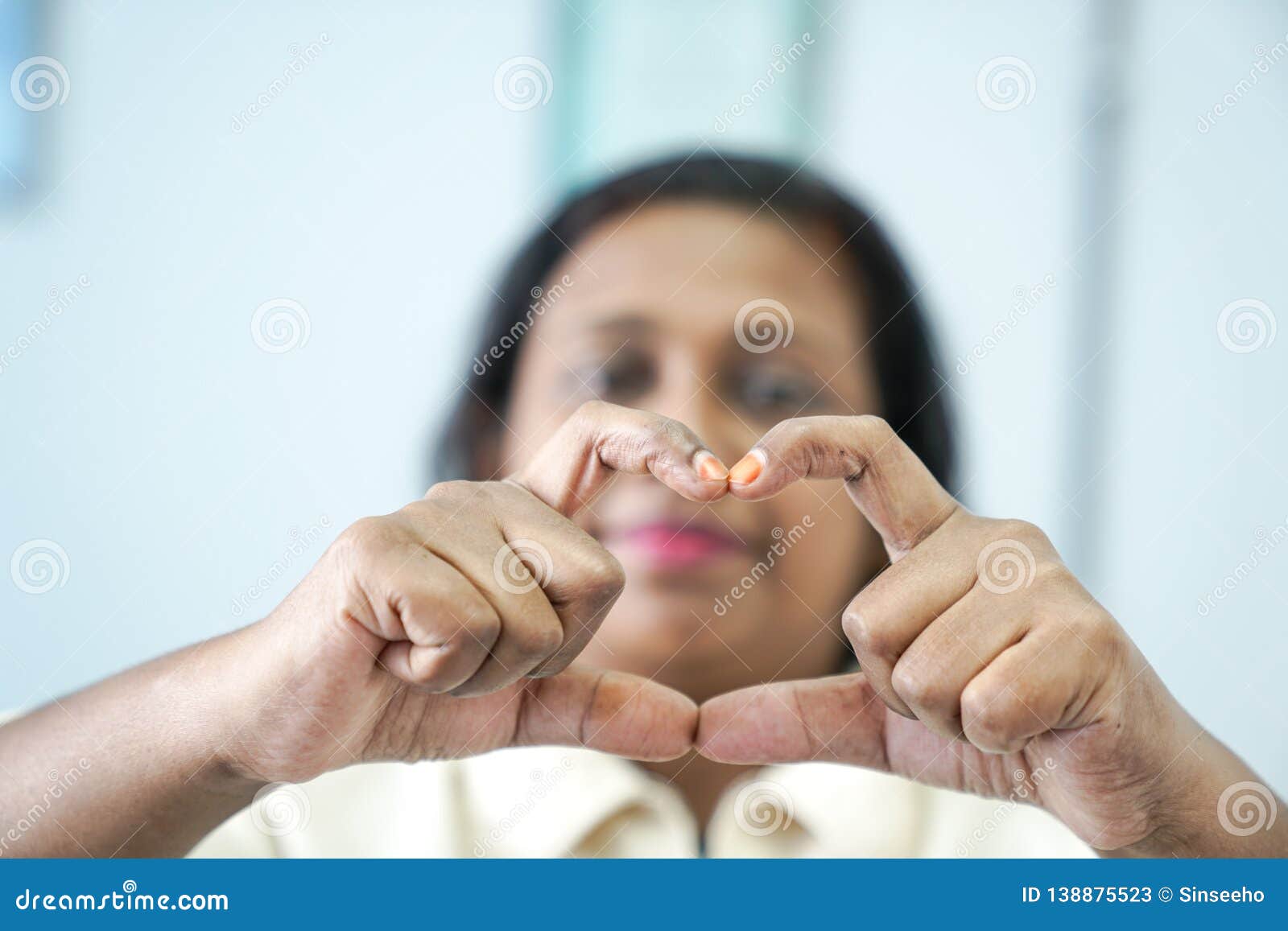 Hand Gestures Making a Love Sign Stock Image - Image of body, skin ...