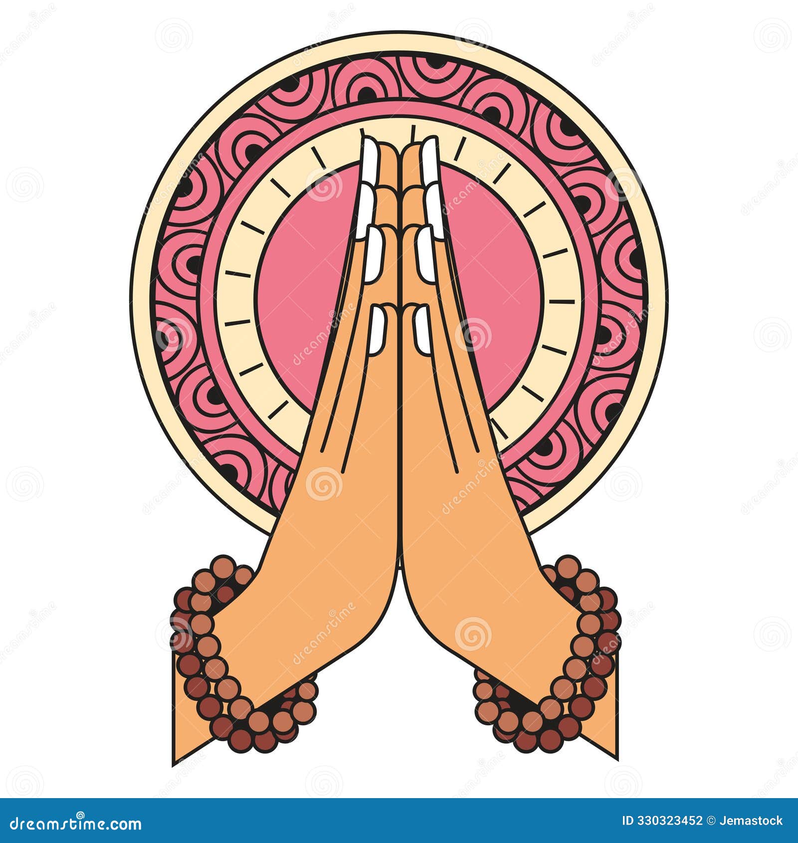 Namaste Greeting Word In Nepal Cartoon Vector | CartoonDealer.com ...