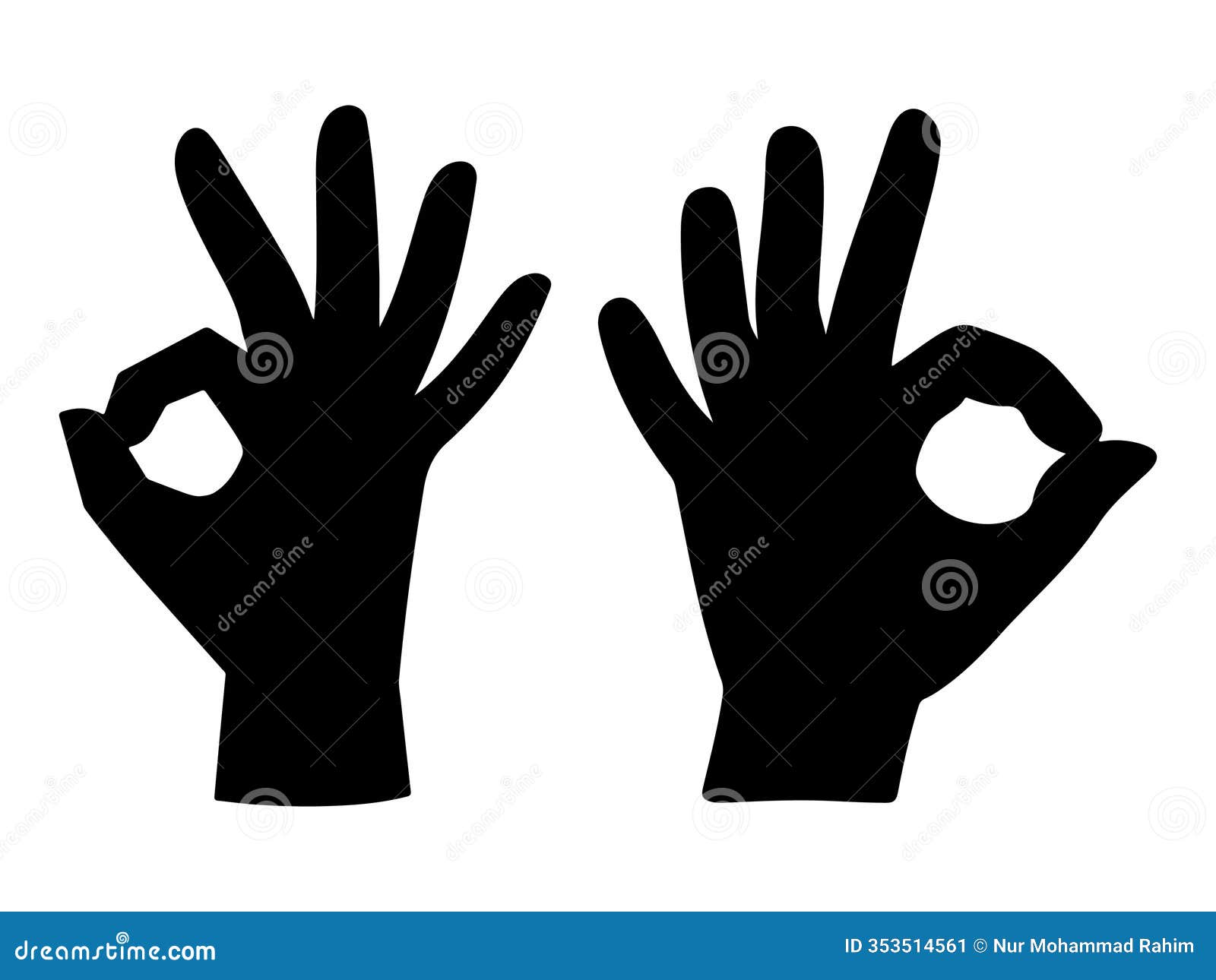 Hands Making the Okay Sign Vector Stock Illustration - Illustration of ...