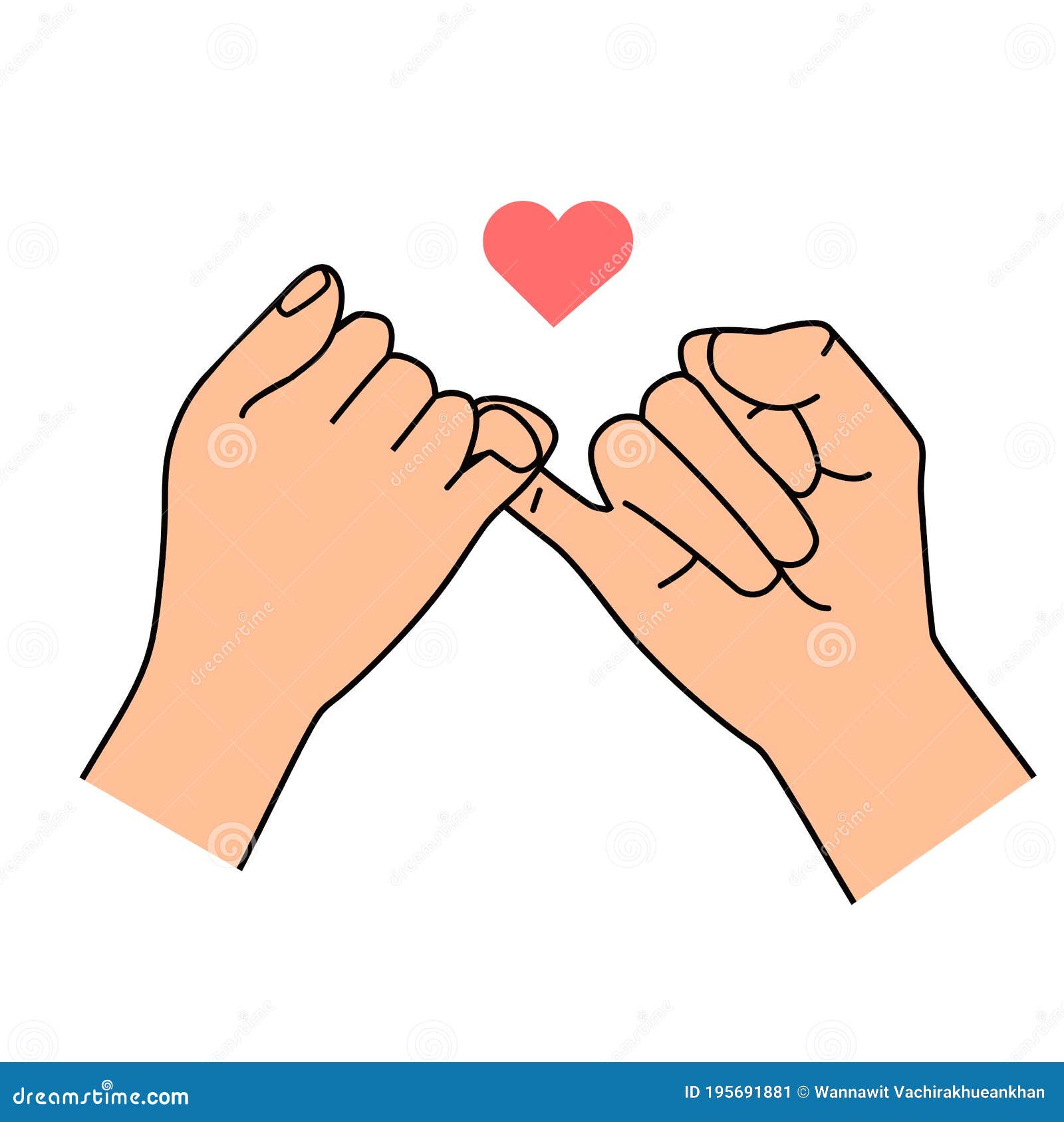 Hands Making Promise Flat Design Vector Stock Vector - Illustration of ...