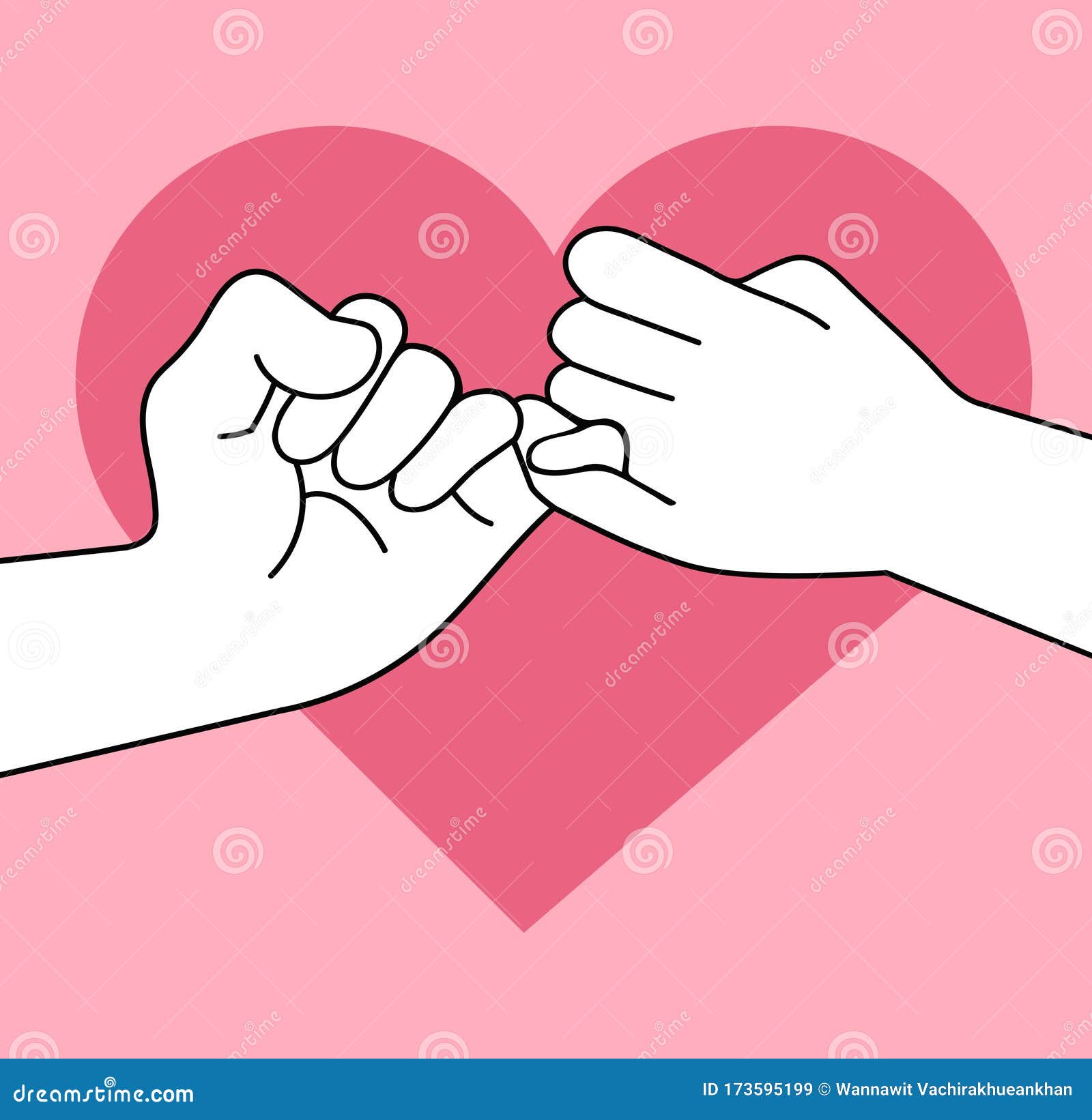 Hands Making Promise Sign Vector Concept Stock Vector - Illustration of ...