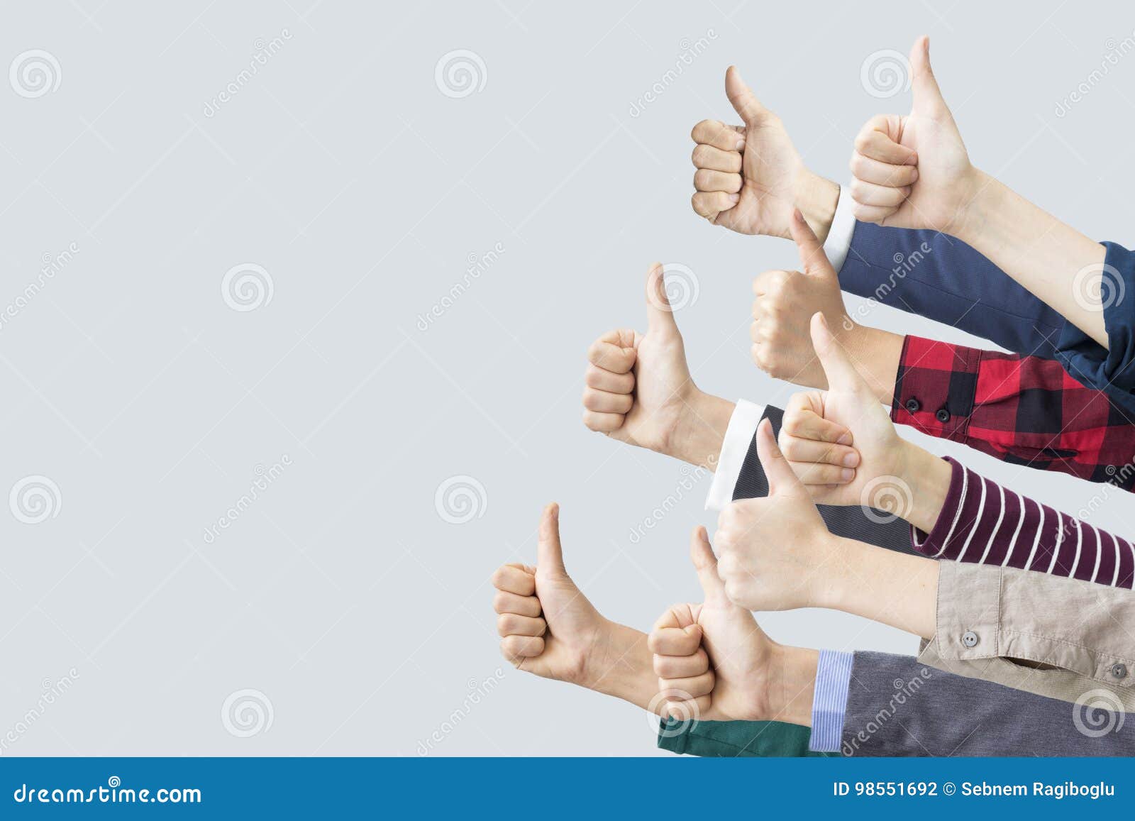 Hands making thumbs up stock photo. Image of raised, female - 98551692