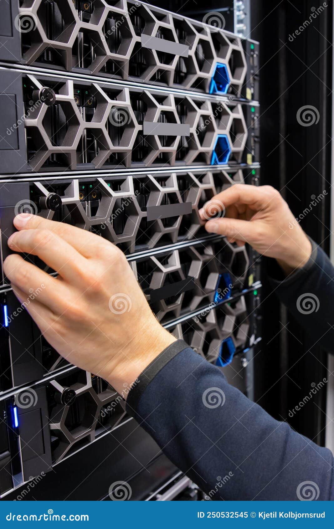 Hands of Male it Support Professional Adjusting Hardware Stock Image ...