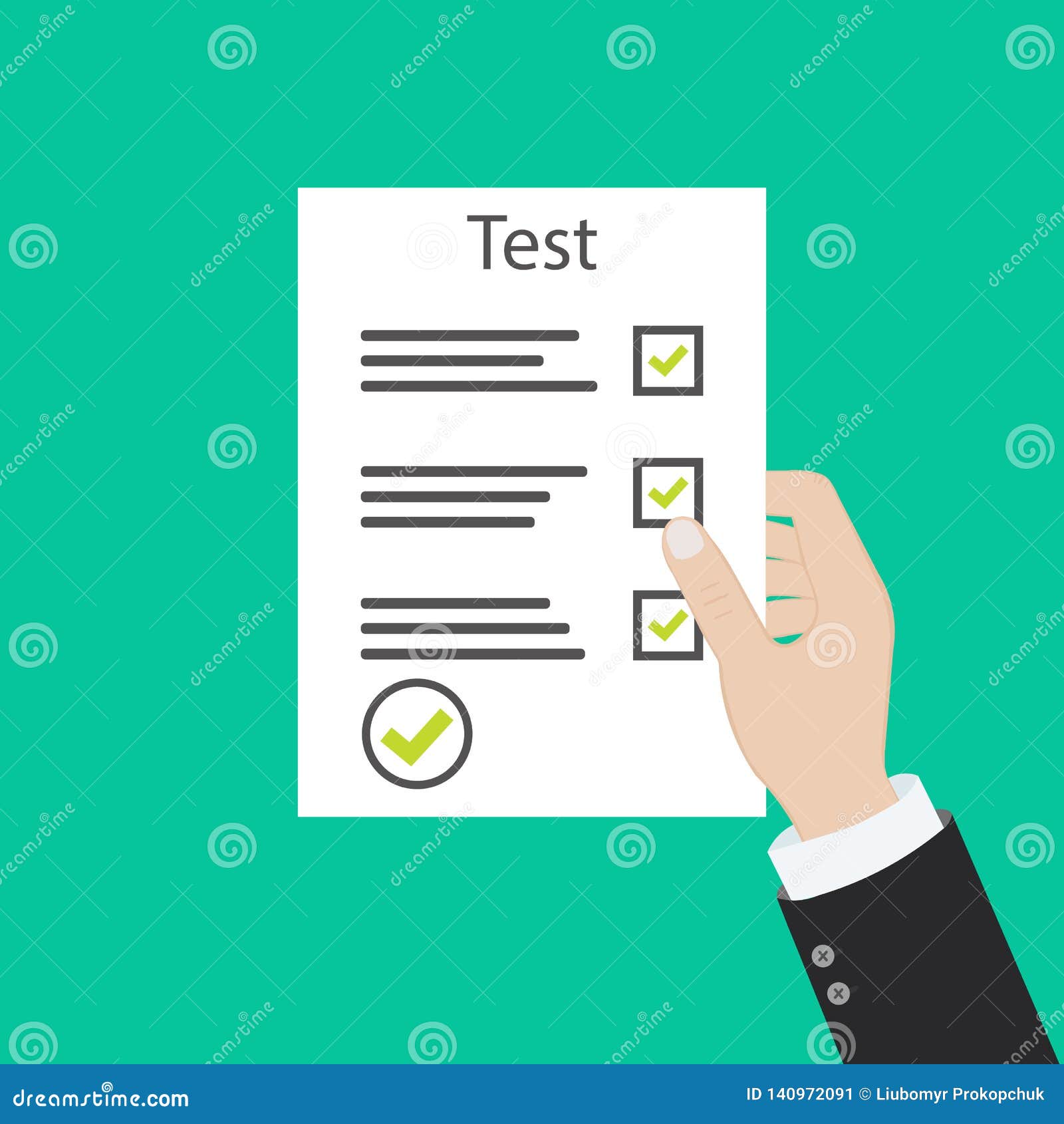 Tests Checklist On Clipboard With Marks Icon Cartoon Vector ...