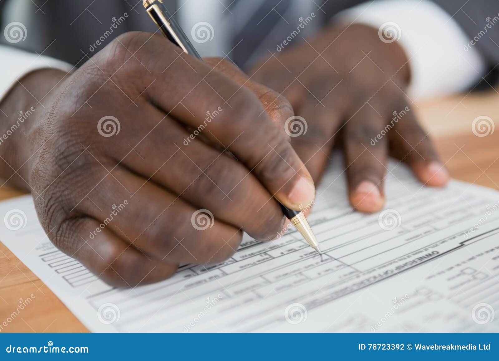 Hands of a Man Signing Document Stock Photo - Image of document, adult ...