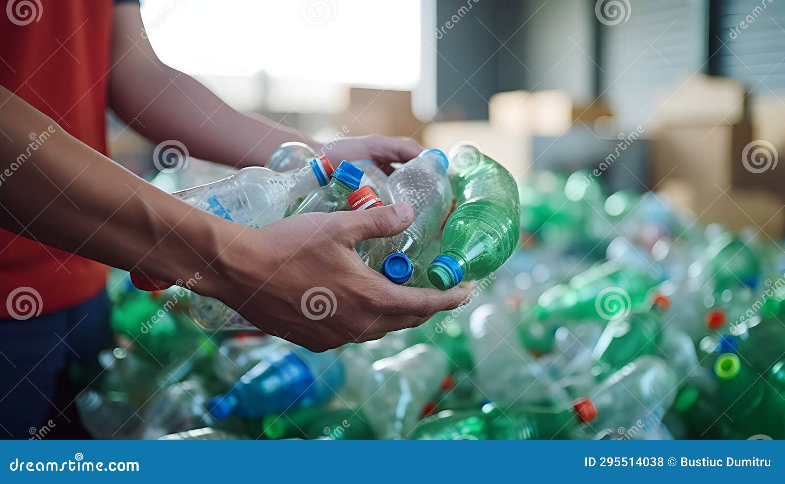 Hands of a Man Sorting Plastic Bottles Stock Photo - Image of hand ...